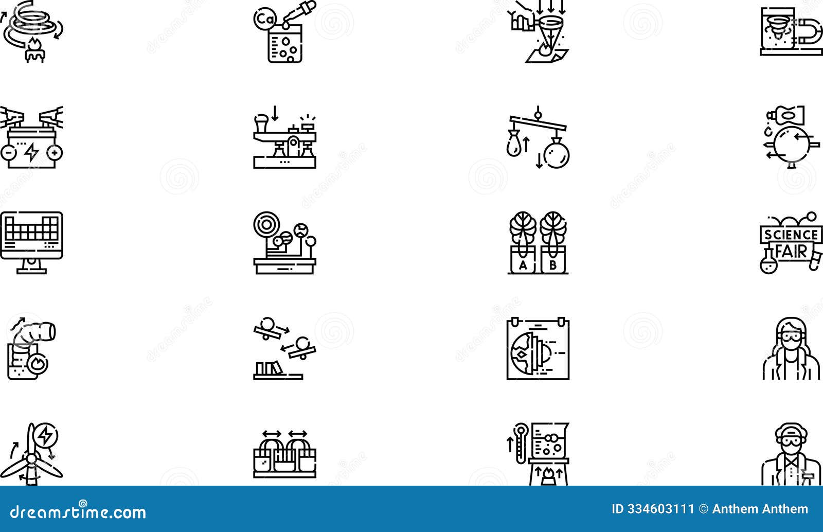 Science Fair Icons Collection is a Vector Illustration with Editable ...