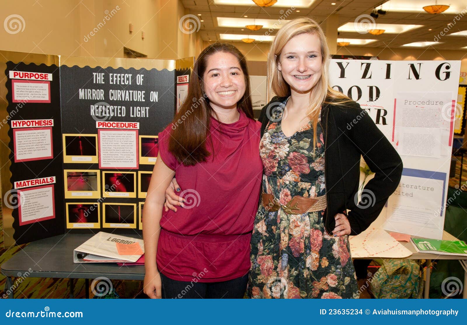 Science Fair Posters and Students Editorial Stock Image - Image of high ...