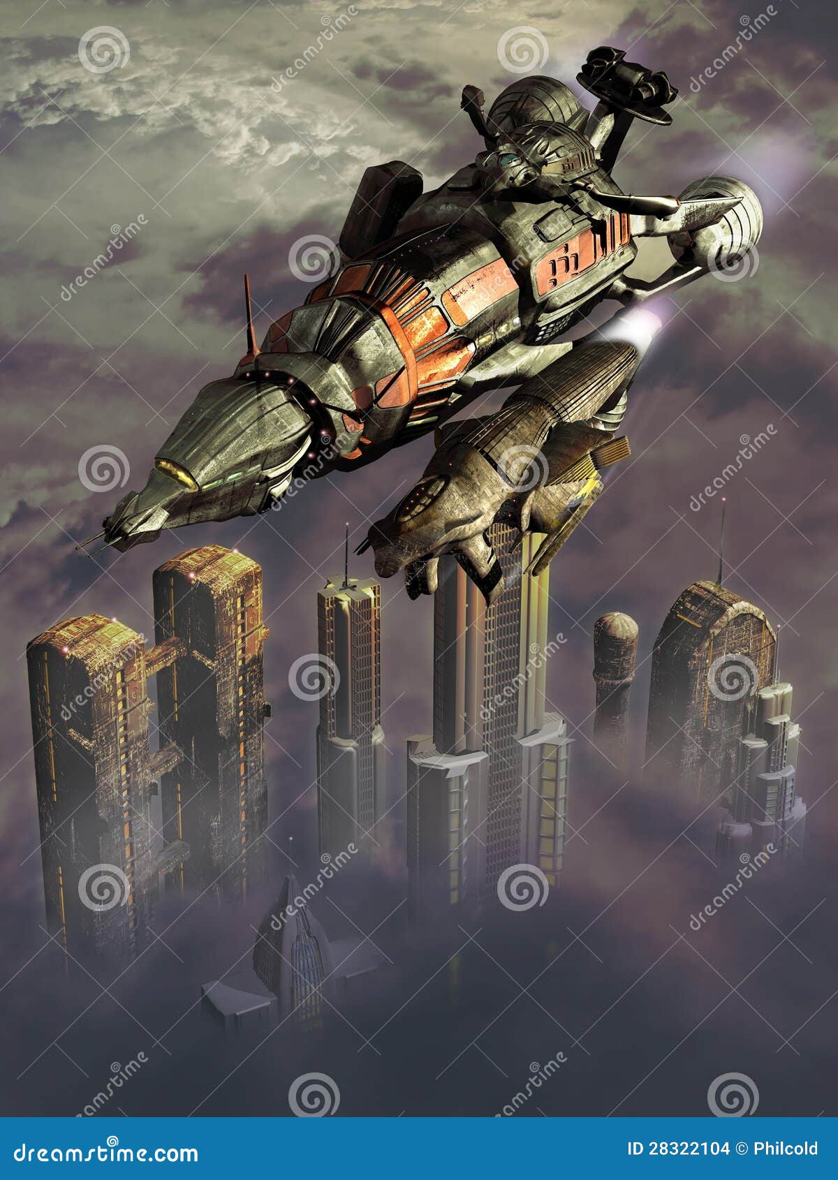 Science fiction stock illustration. Illustration of fantastic - 28322104