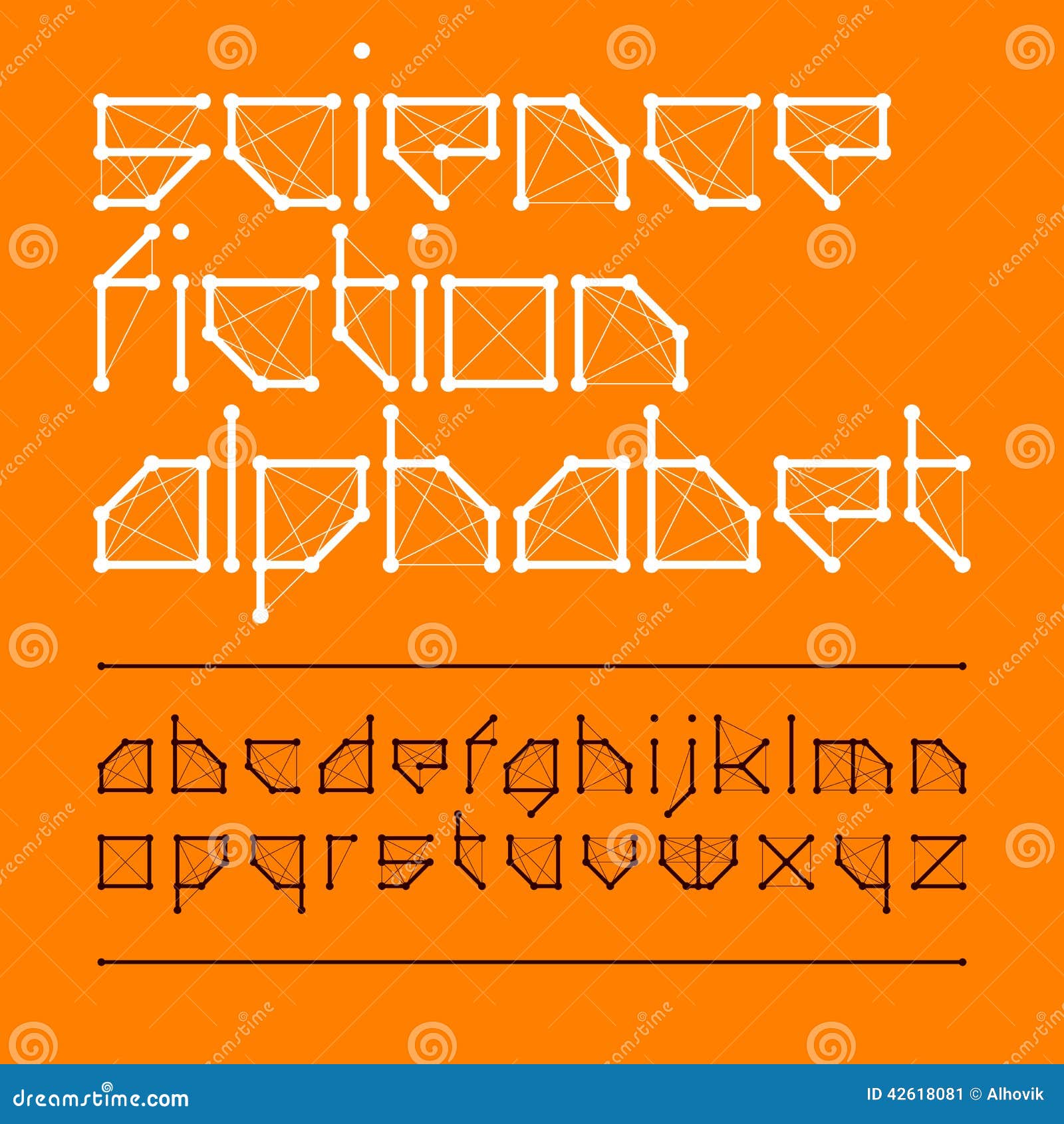 Science fiction alphabet stock vector. Illustration of bright - 42618081