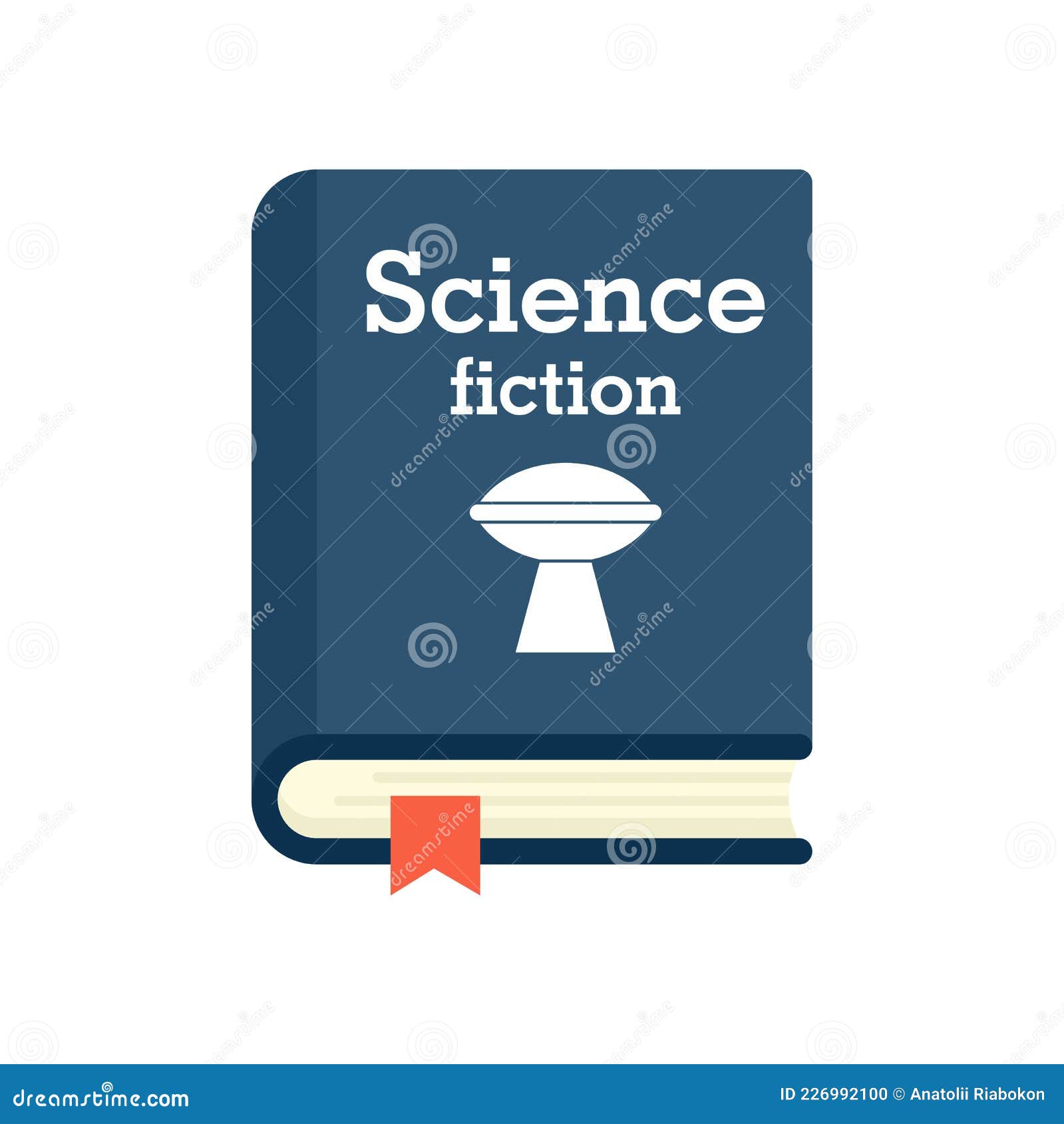 Science Fiction Book Icon Flat Isolated Vector Stock Vector ...