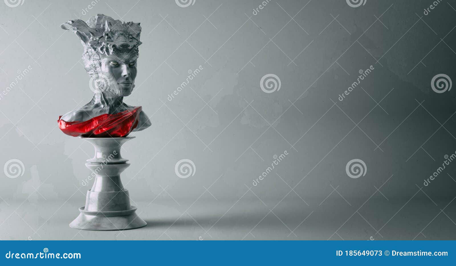 Bust Statue Of Caesar, Black Silhouette Vector Illustration, Isolated ...