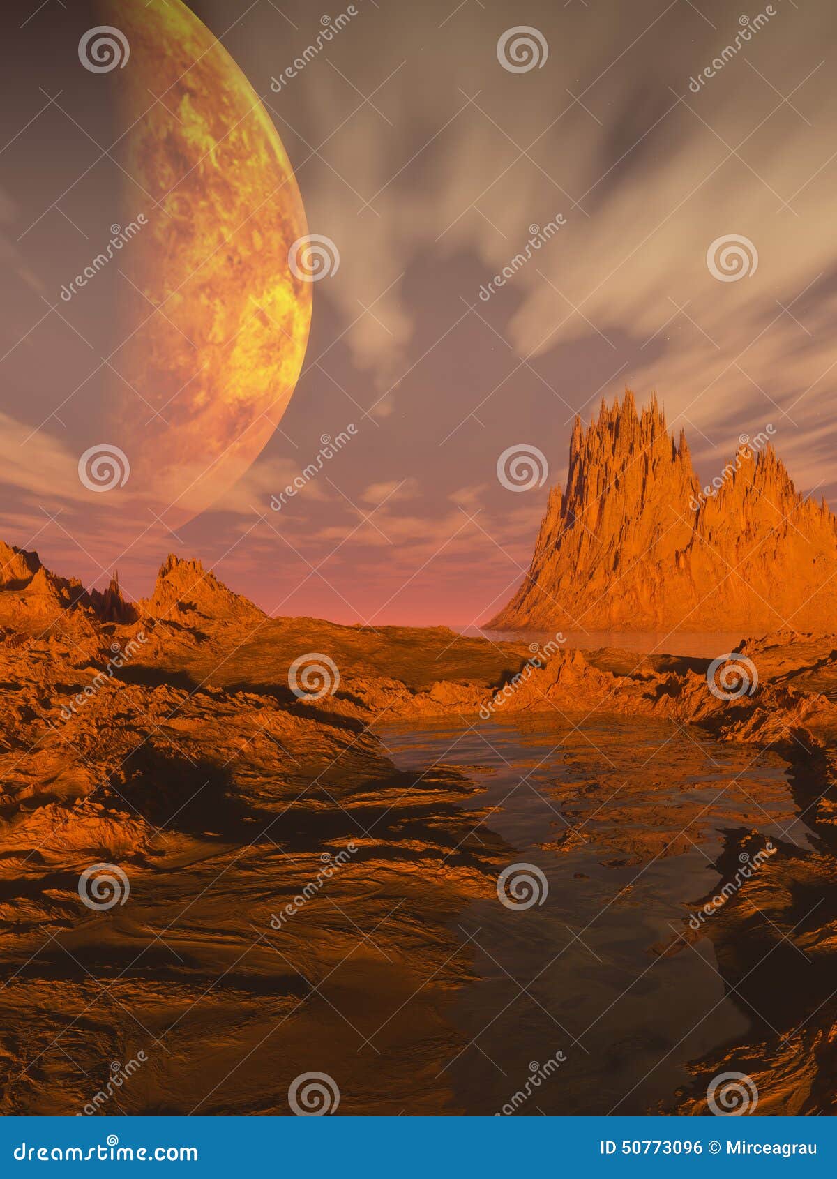 Science-Fiction desert stock illustration. Illustration of space - 50773096
