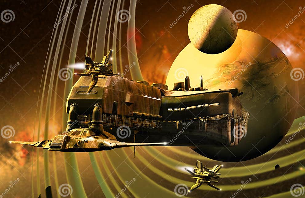 Science fiction frame stock illustration. Illustration of fantastic ...