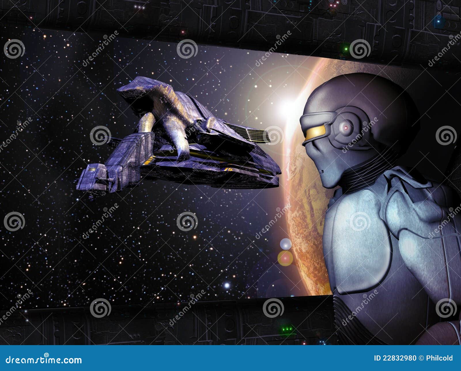 Science fiction frame stock illustration. Illustration of explosion ...