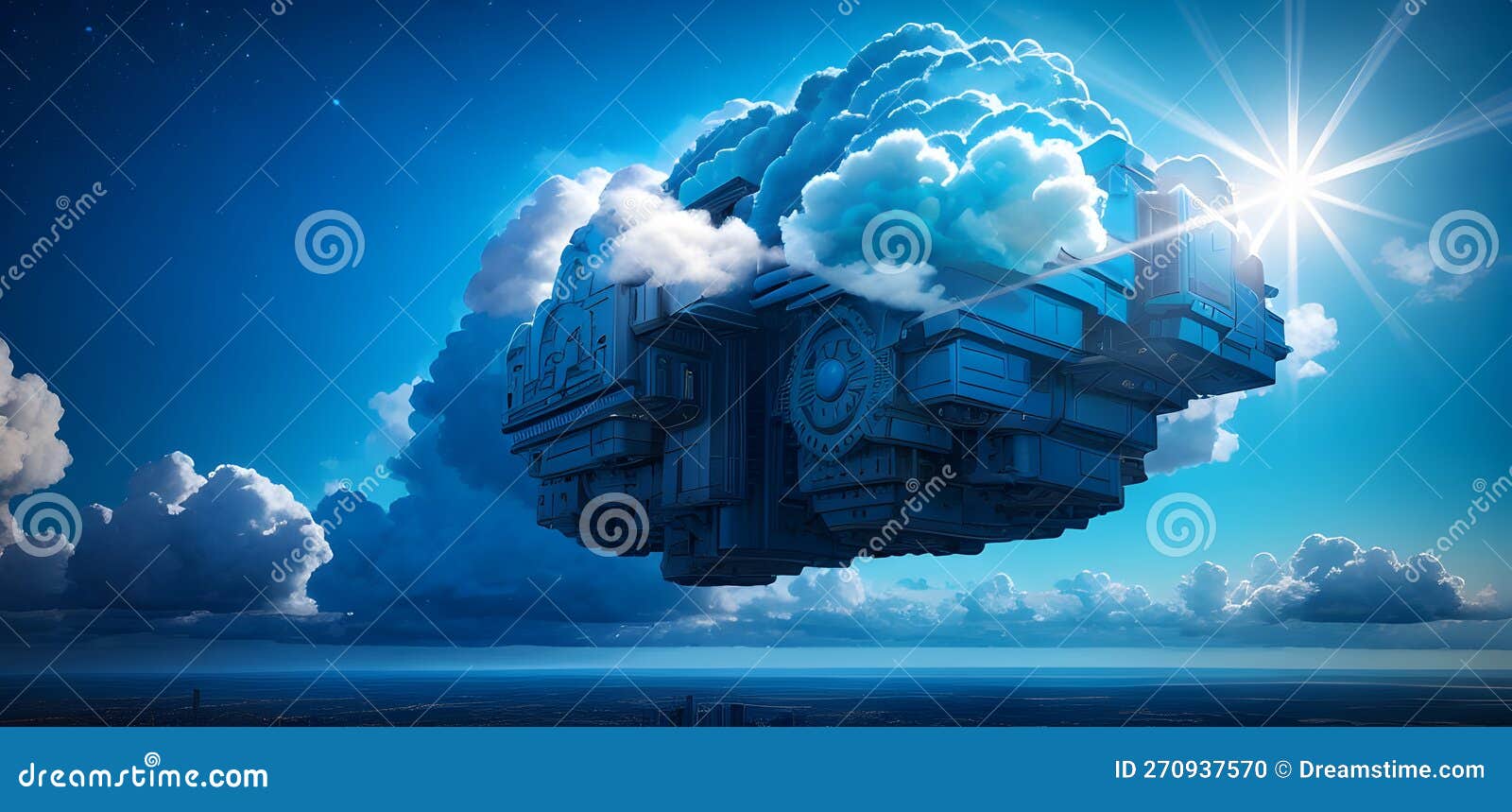 Cloud Technology. Cloud Computing, Big Data Center, Future Infrastructure, Digital Ai Concept ...