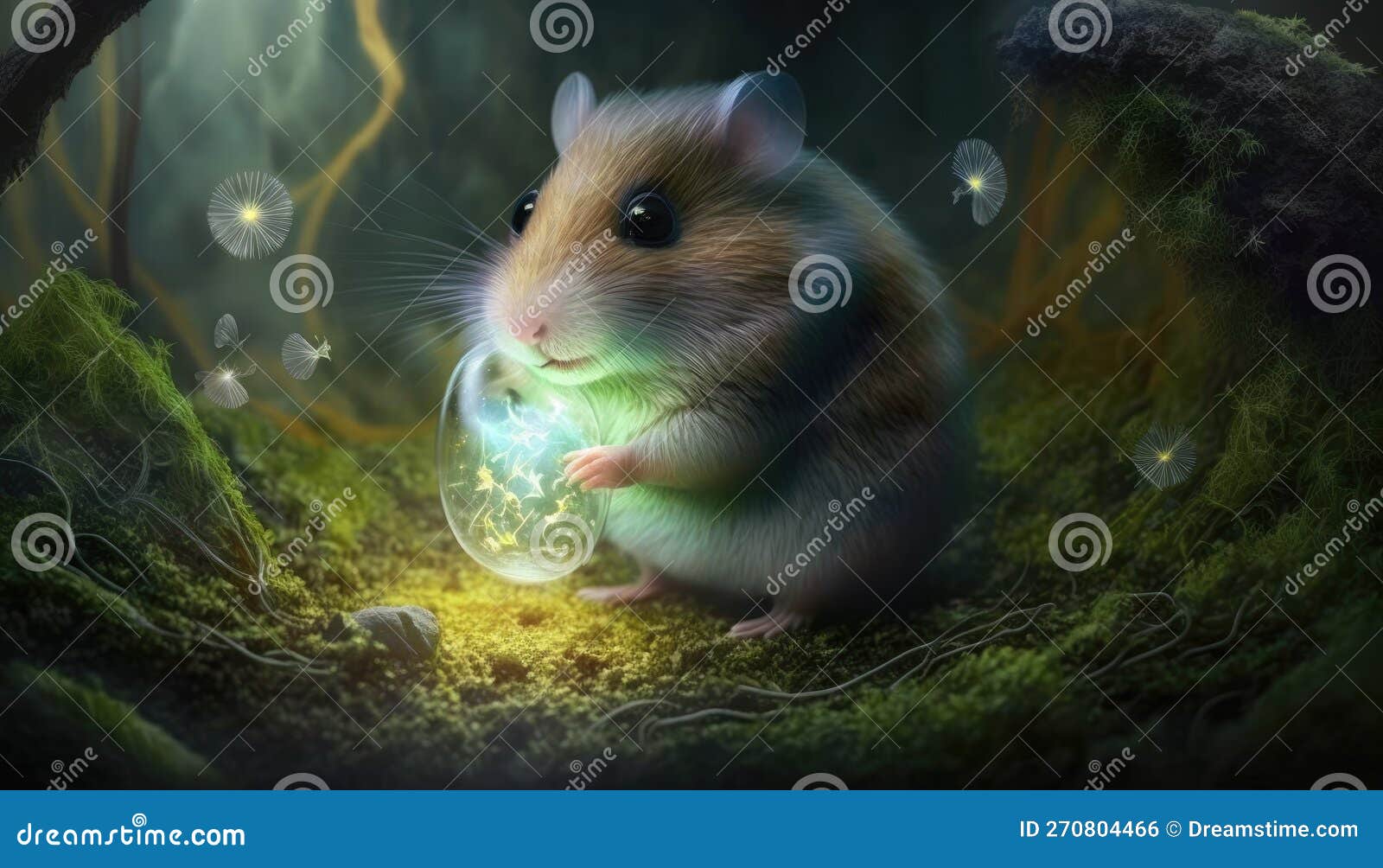 The Science Fiction Hamster. a Creature Beyond Reality. Generative AI ...