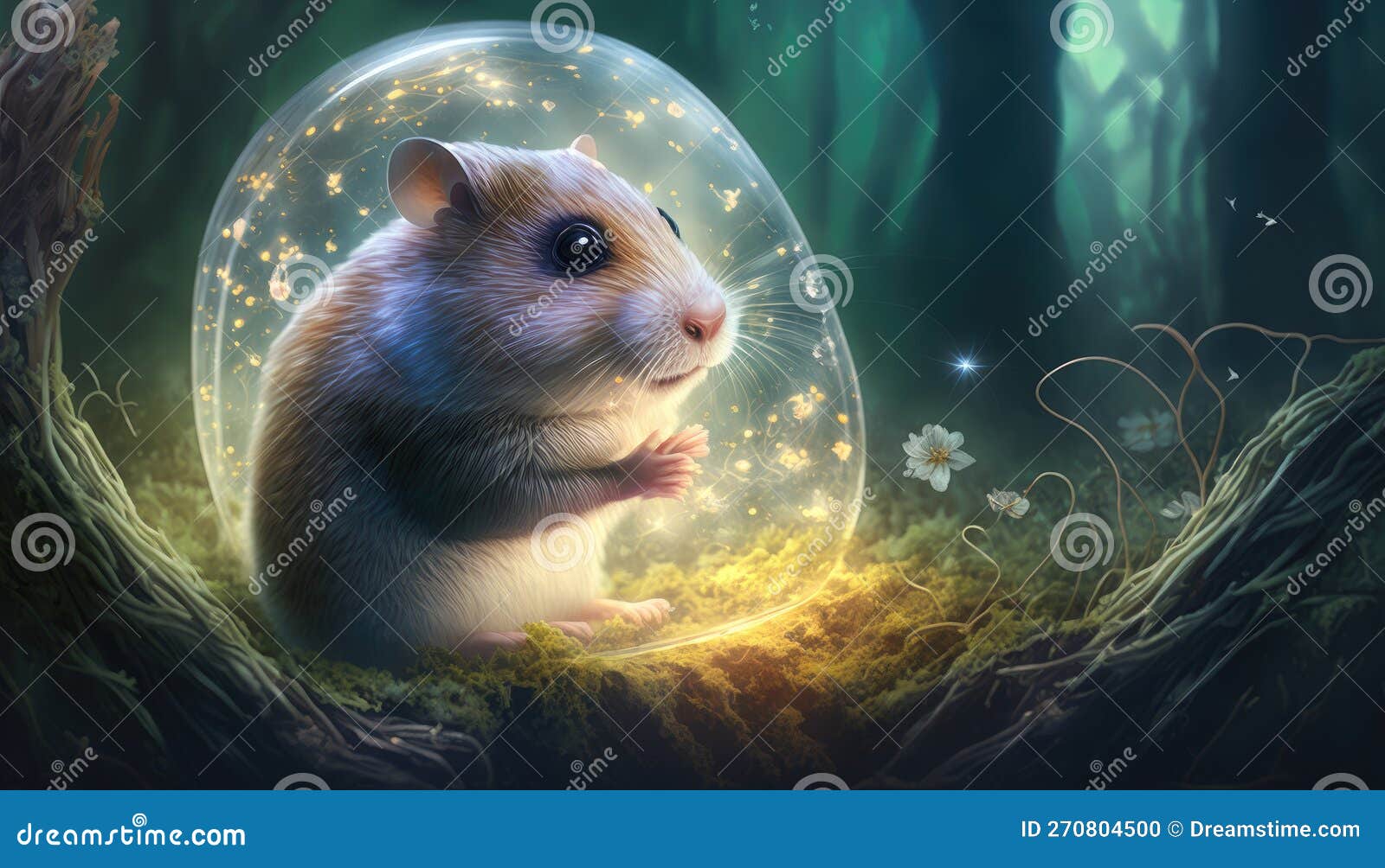 The Science Fiction Hamster. a Creature Beyond Reality. Generative AI ...