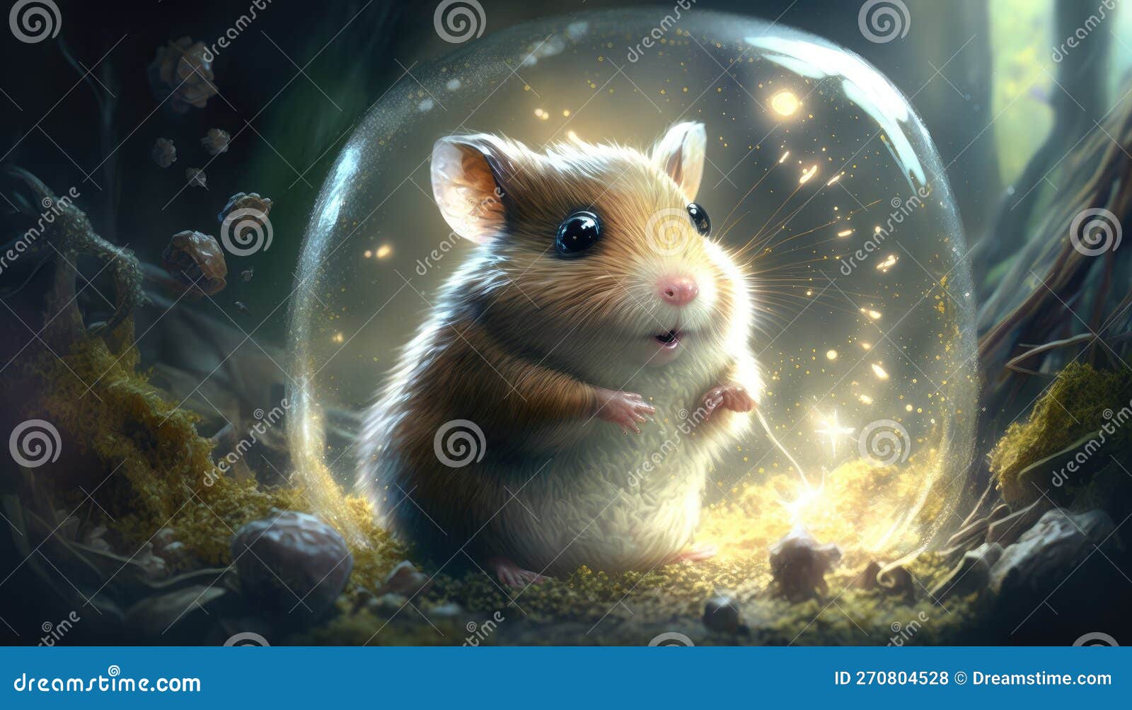 The Science Fiction Hamster. a Creature Beyond Reality. Generative AI ...