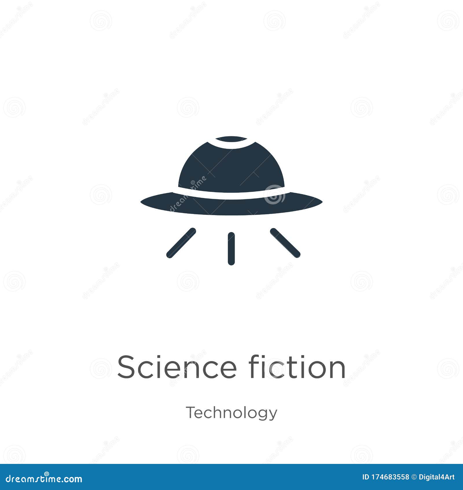Science Fiction Icon Vector. Trendy Flat Science Fiction Icon from ...