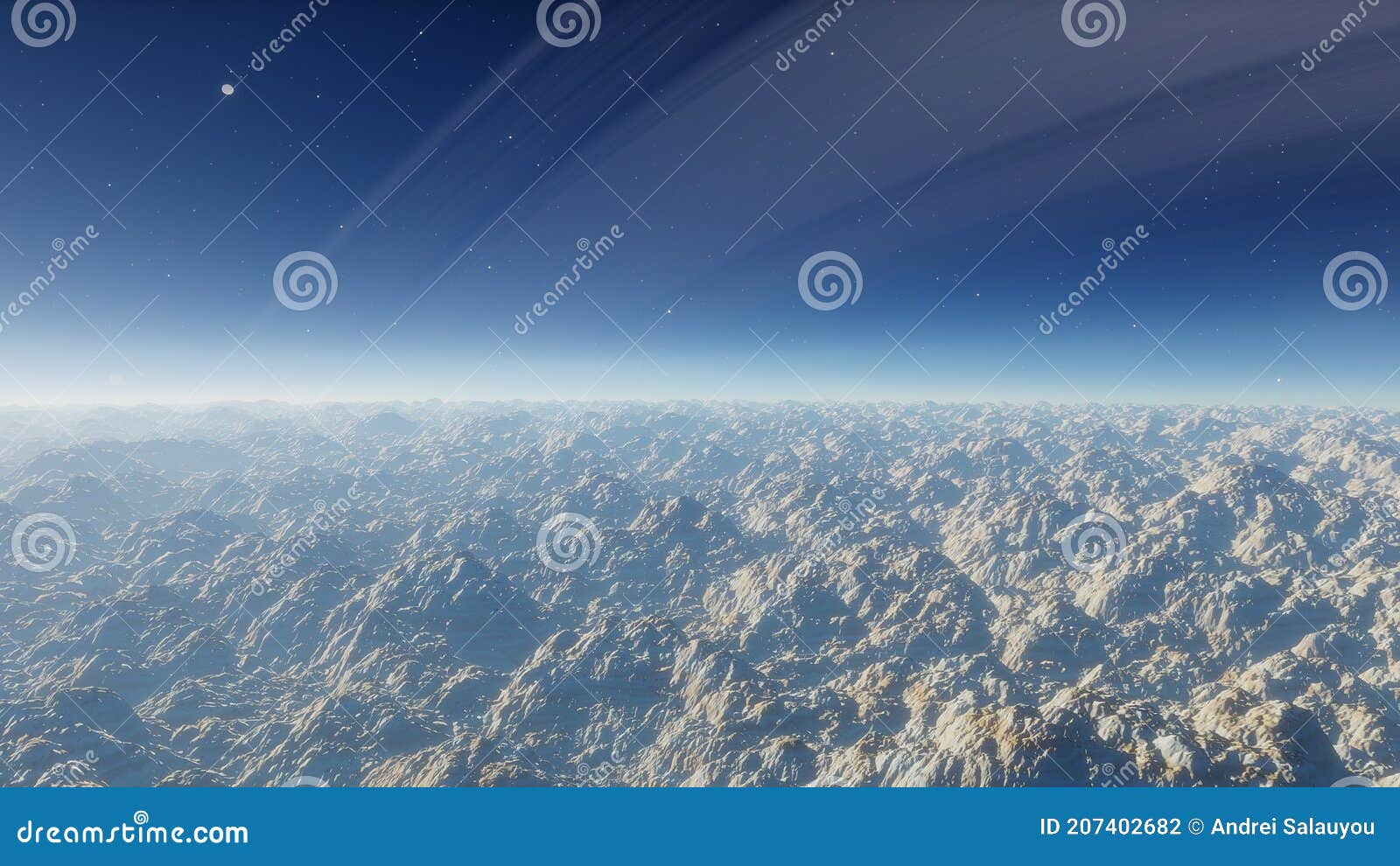 Science Fiction Illustration, Beautiful Space Background, a Computer ...