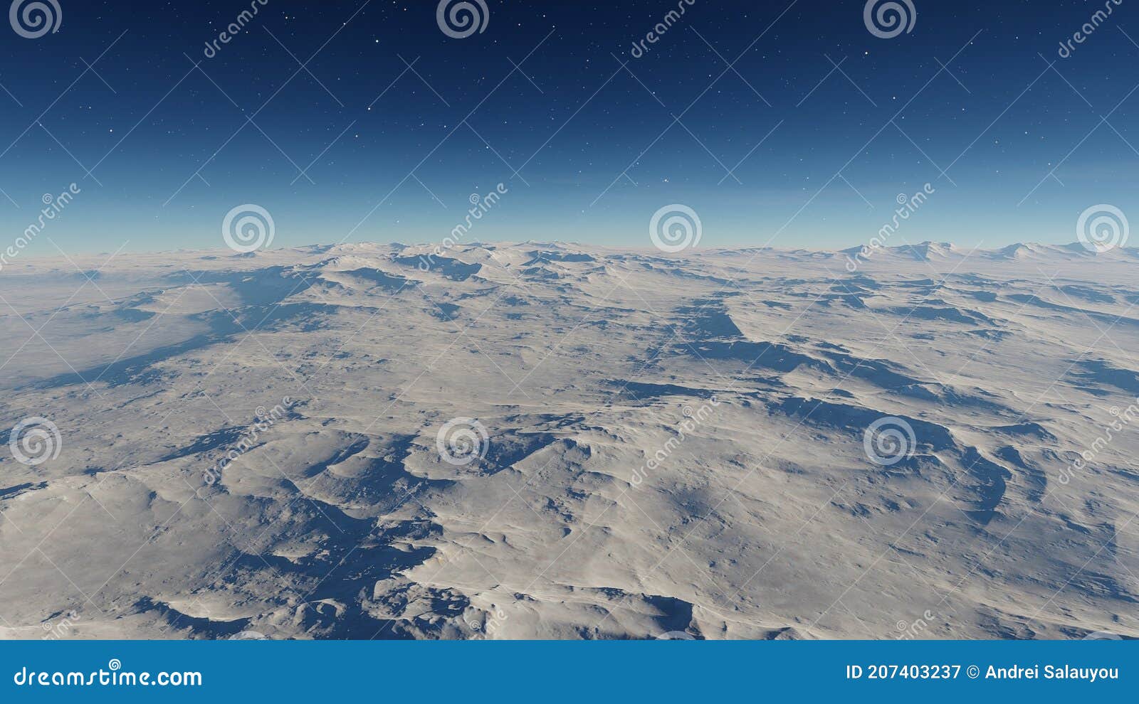 Science Fiction Illustration, Beautiful Space Background, a Computer ...