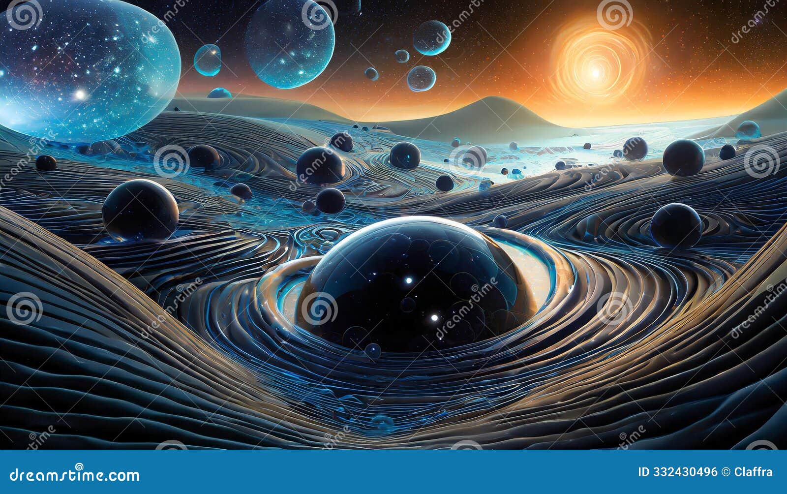 Science Fiction Image Illustrating the Multiverse Stock Photo - Image ...