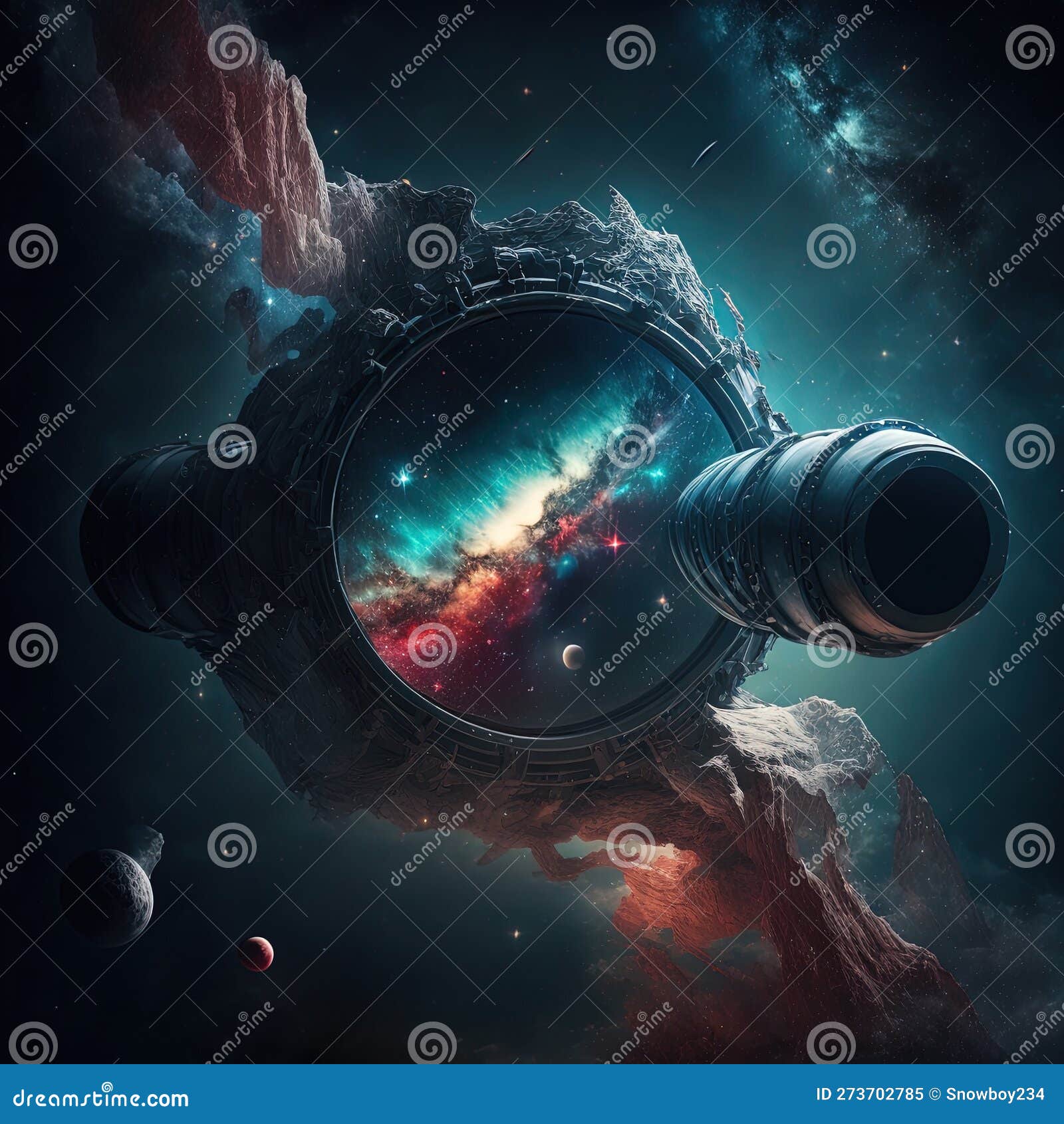 Science Fiction Inspired Space Station, Alien Technology Concept ...