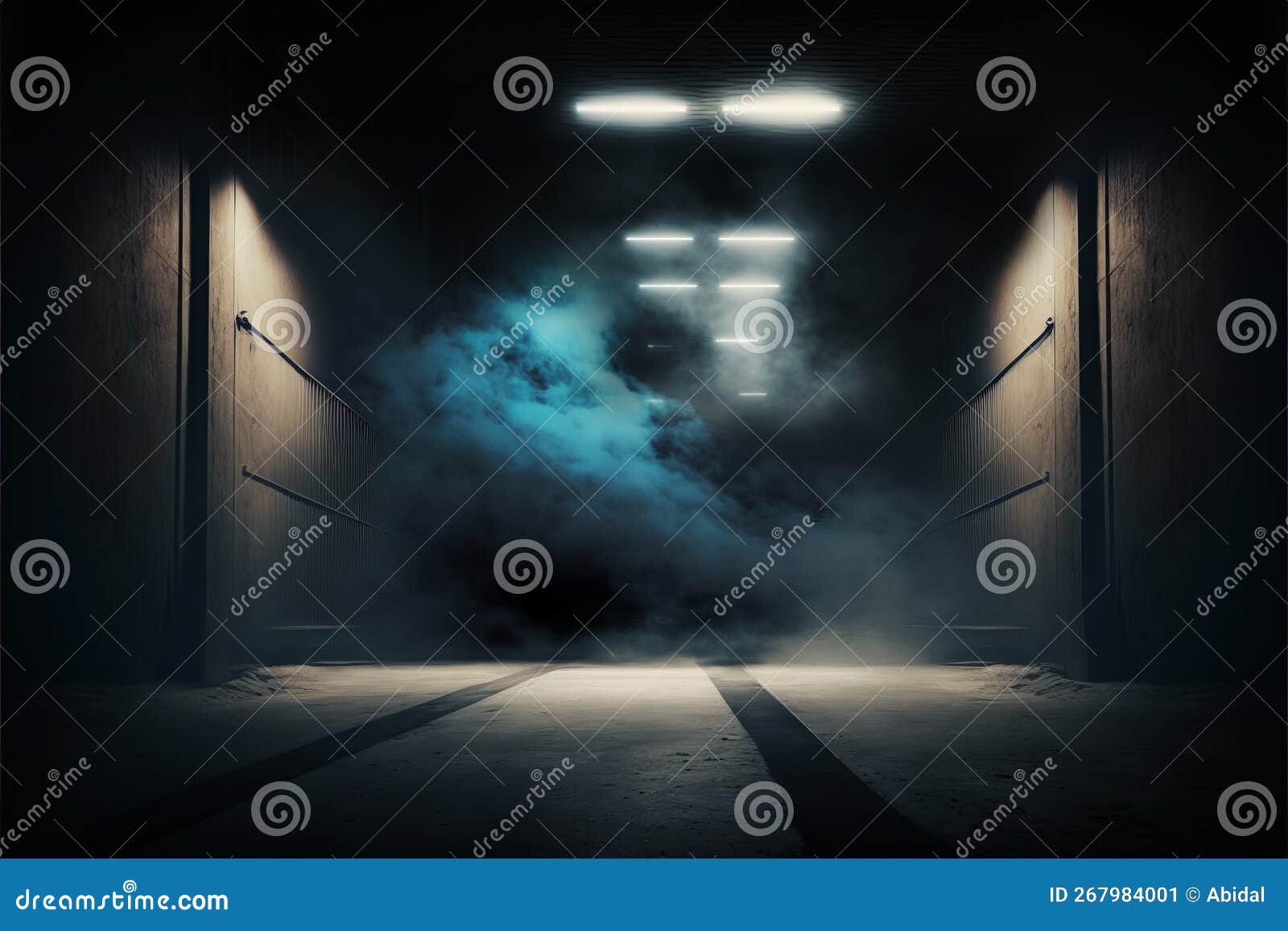 Science Fiction Interior Scene- Sci-fi Corridor Render Scene with Neon ...