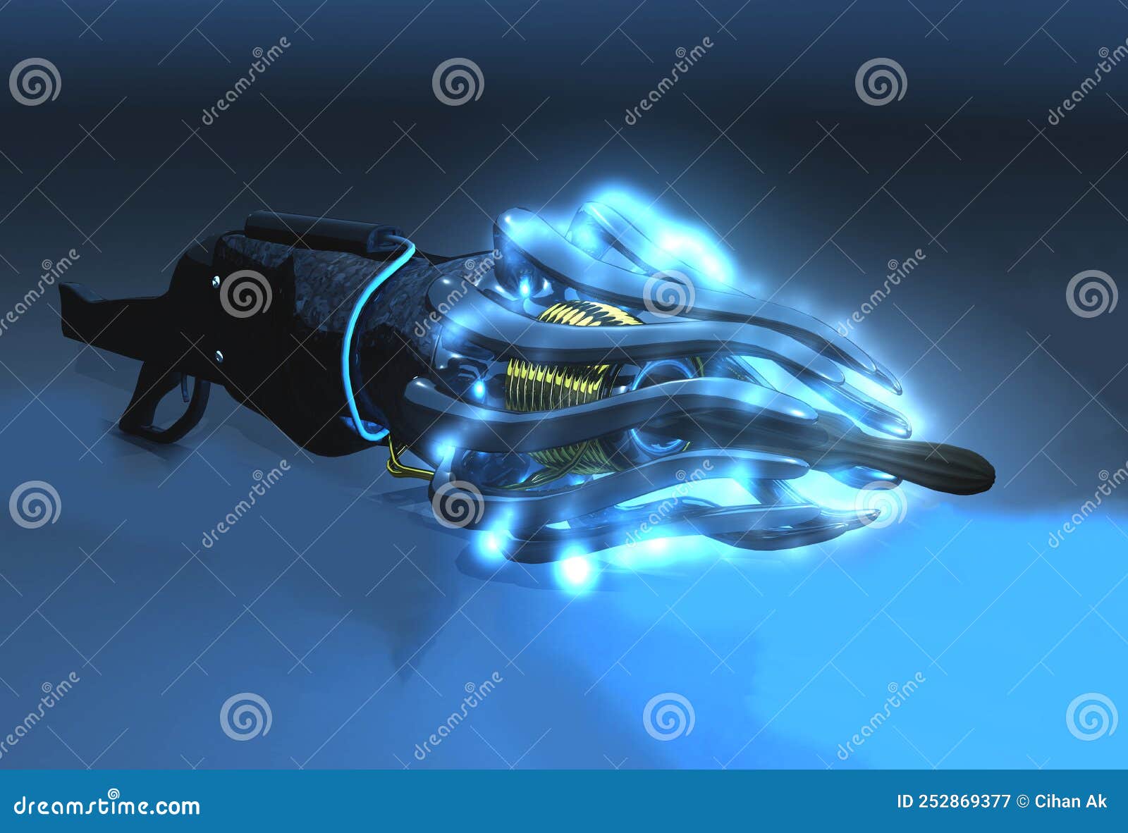 Science Fiction Magnetic Electric Arc Light Gun Stock Illustration ...