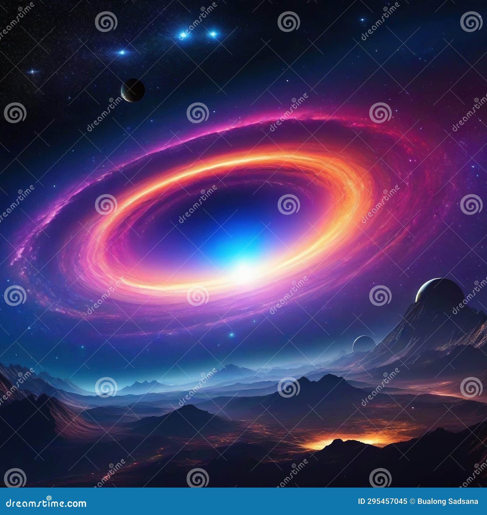 Science Fiction Nebula Image Stock Illustration - Illustration of ...