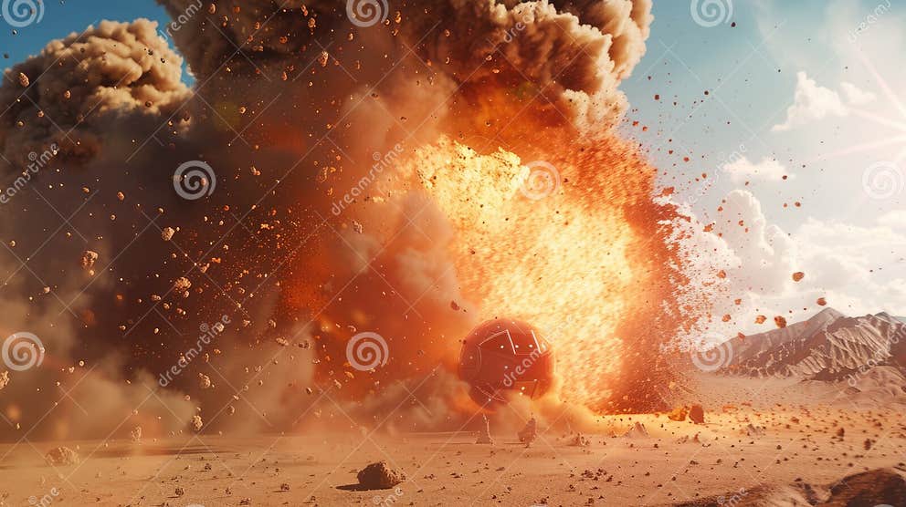 Visually Stunning Futuristic Desert Explosion and Spacecraft Crash in ...
