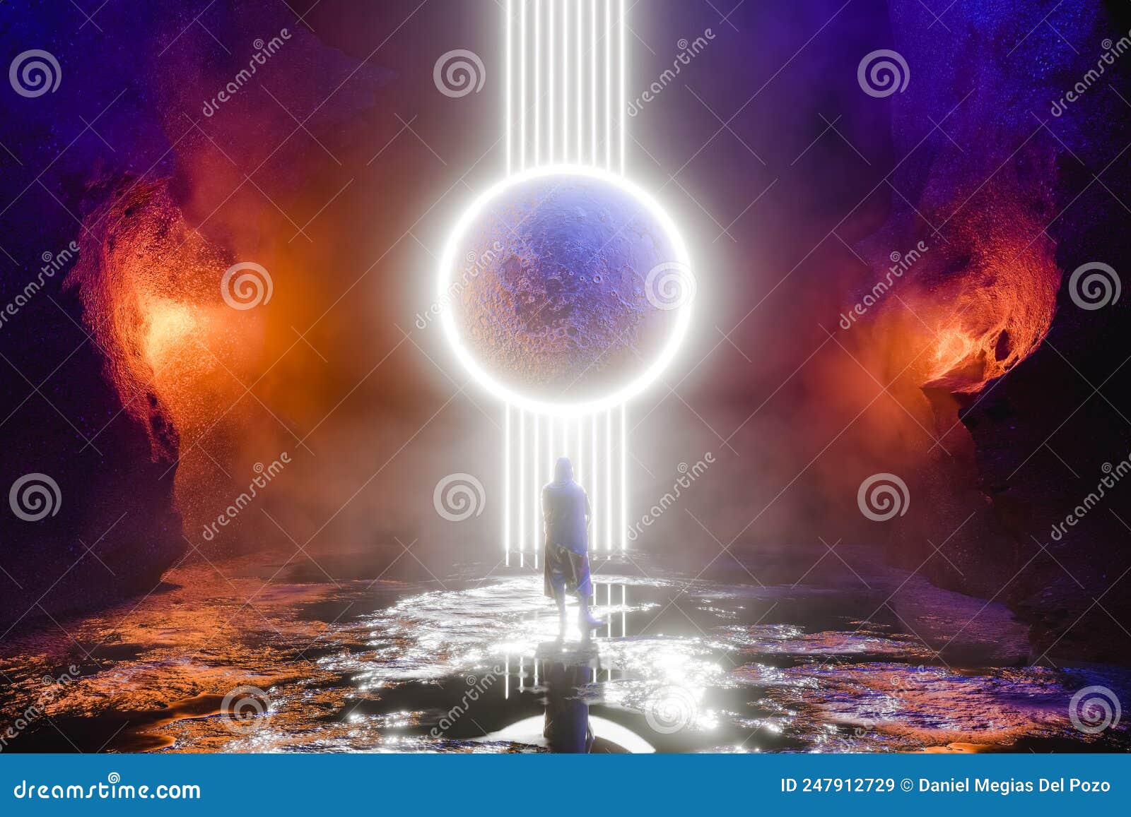 AI And Human Viewing Each Other In Glowing Digital Background Royalty ...