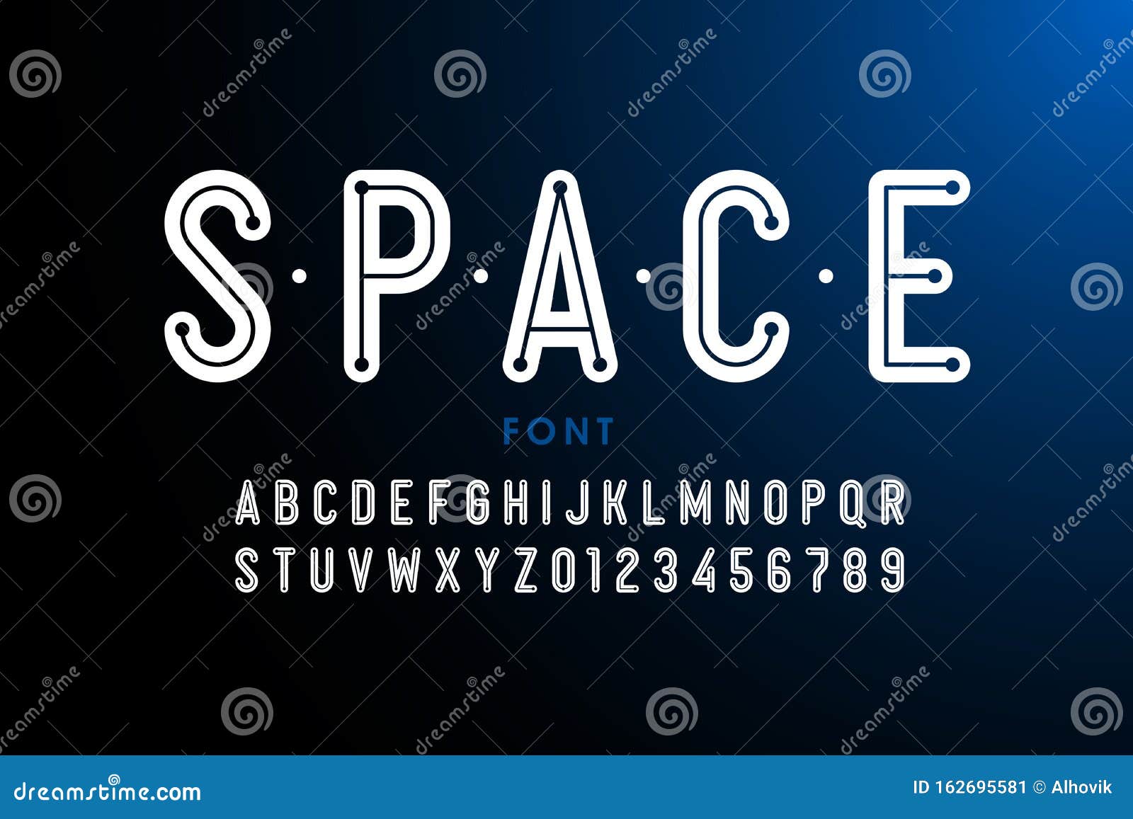 Science Font Melt Alphabet Smooth Letters. Modern Science Logo ...