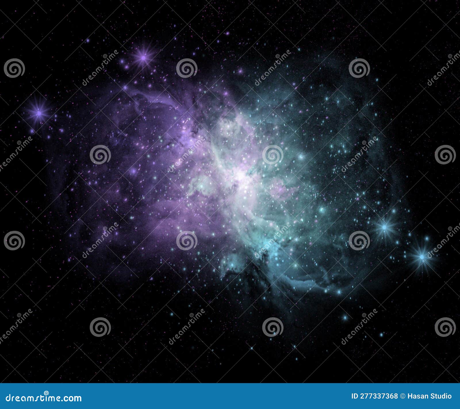 Science Fiction Universe Filled with Stars, Clouds, Night Sky, Nebula ...