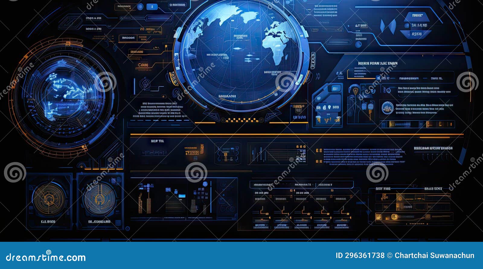 Science Fiction Work Interface with Some Graphical Text. Work Interface ...