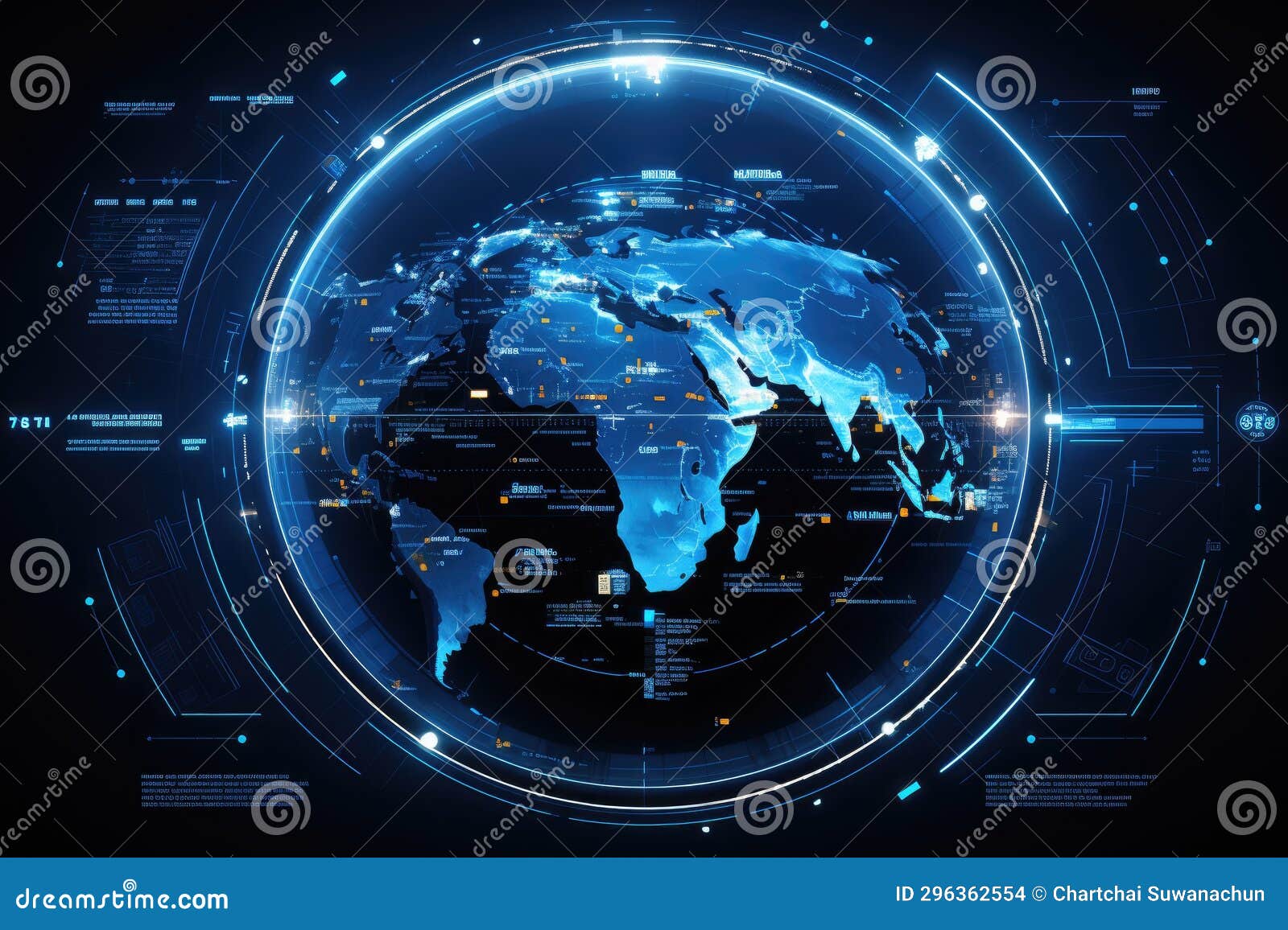 Science Fiction Work Interface with Some Graphical Text. Work Interface ...