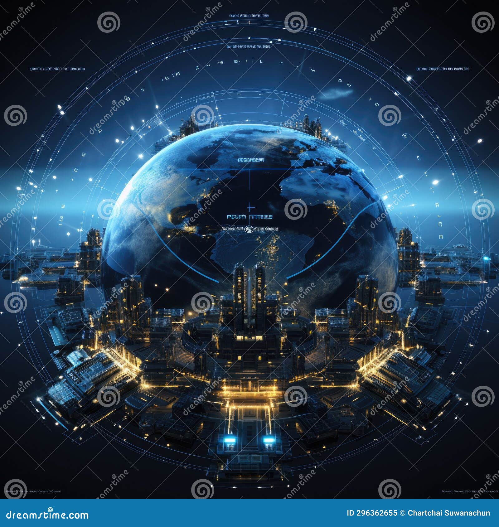 Science Fiction Work Interface with Some Graphical Text. Work Interface ...