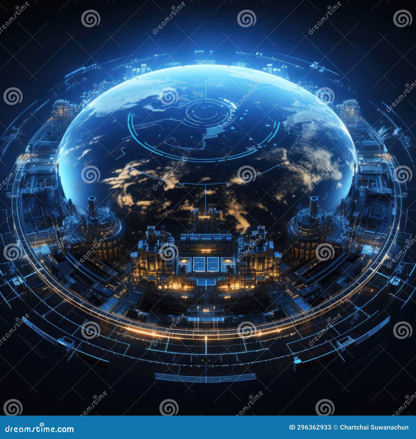 Science Fiction Work Interface with Some Graphical Text. Work Interface ...