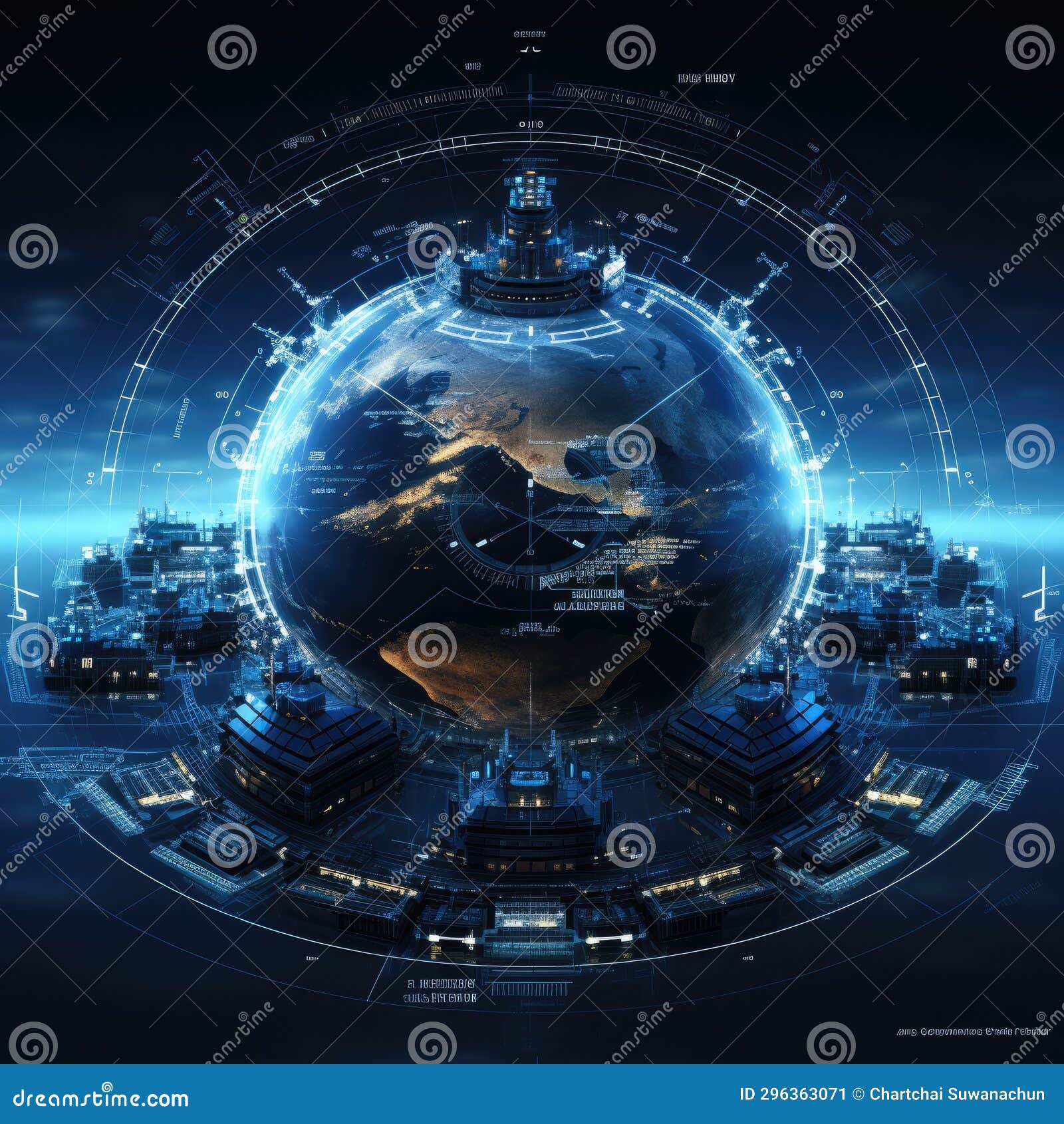 Science Fiction Work Interface with Some Graphical Text. Work Interface ...