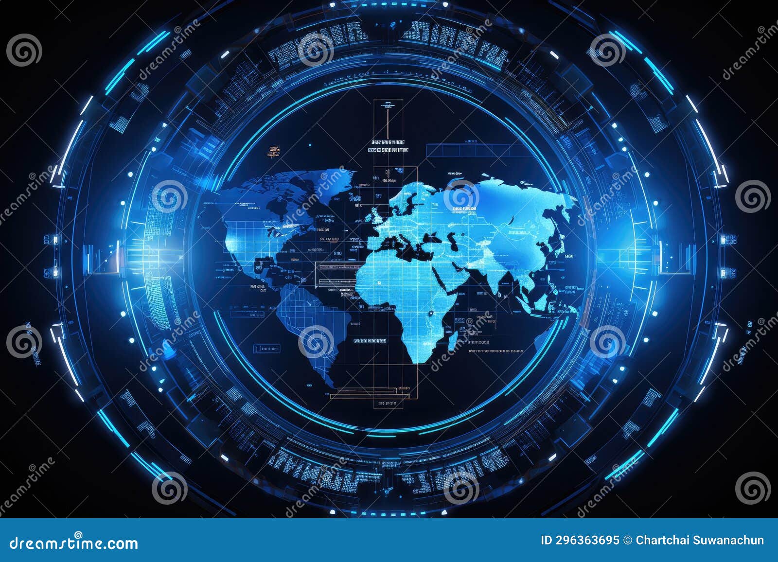 Science Fiction Work Interface with Some Graphical Text. Work Interface ...