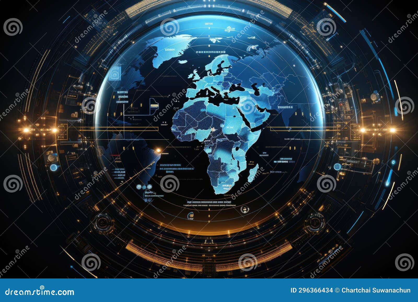 Science Fiction Work Interface with Some Graphical Text. Work Interface ...