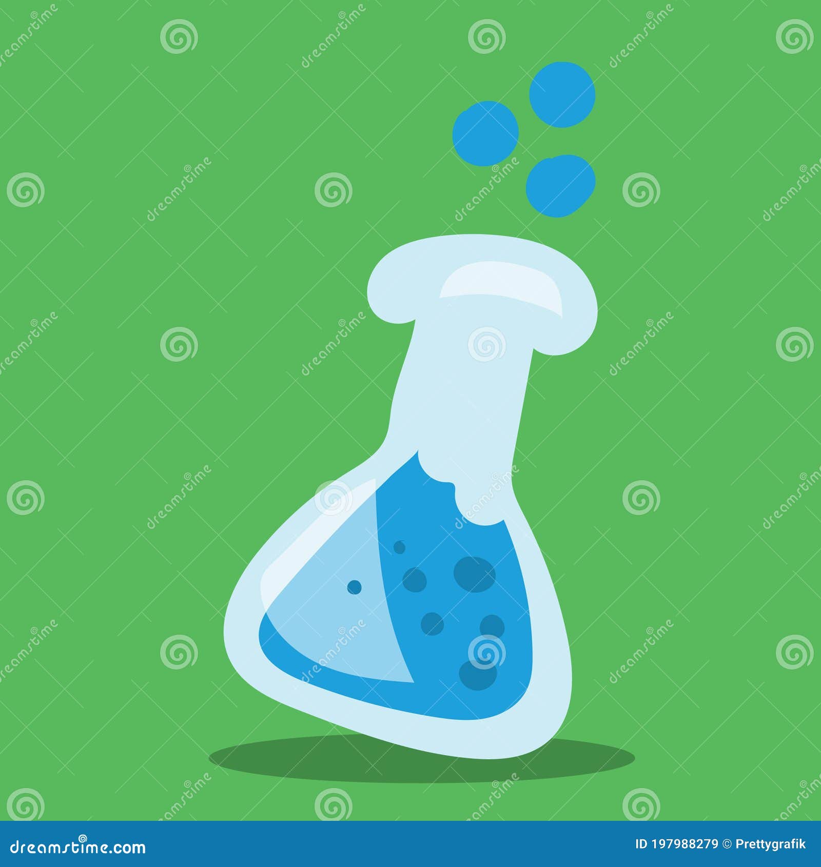 SCIENCE FLASK BLUE 16 stock vector. Illustration of science - 197988279