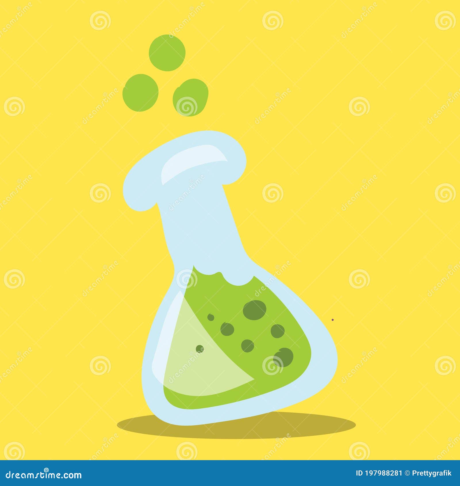 SCIENCE FLASK GREEN 19 stock vector. Illustration of flask - 197988281