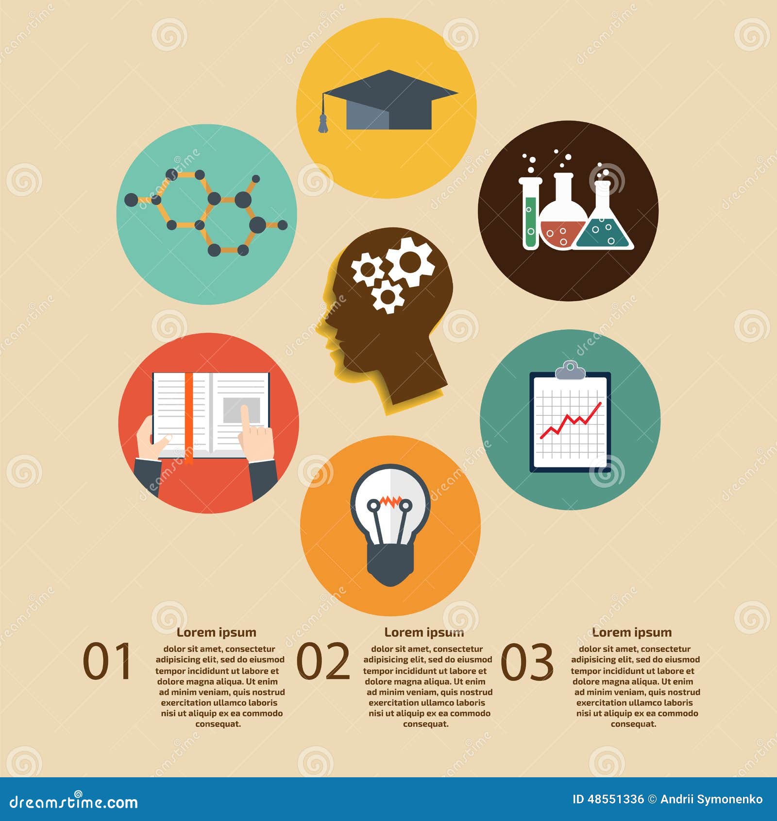 Science Flat Infographics. Vector Illustration Stock Vector ...
