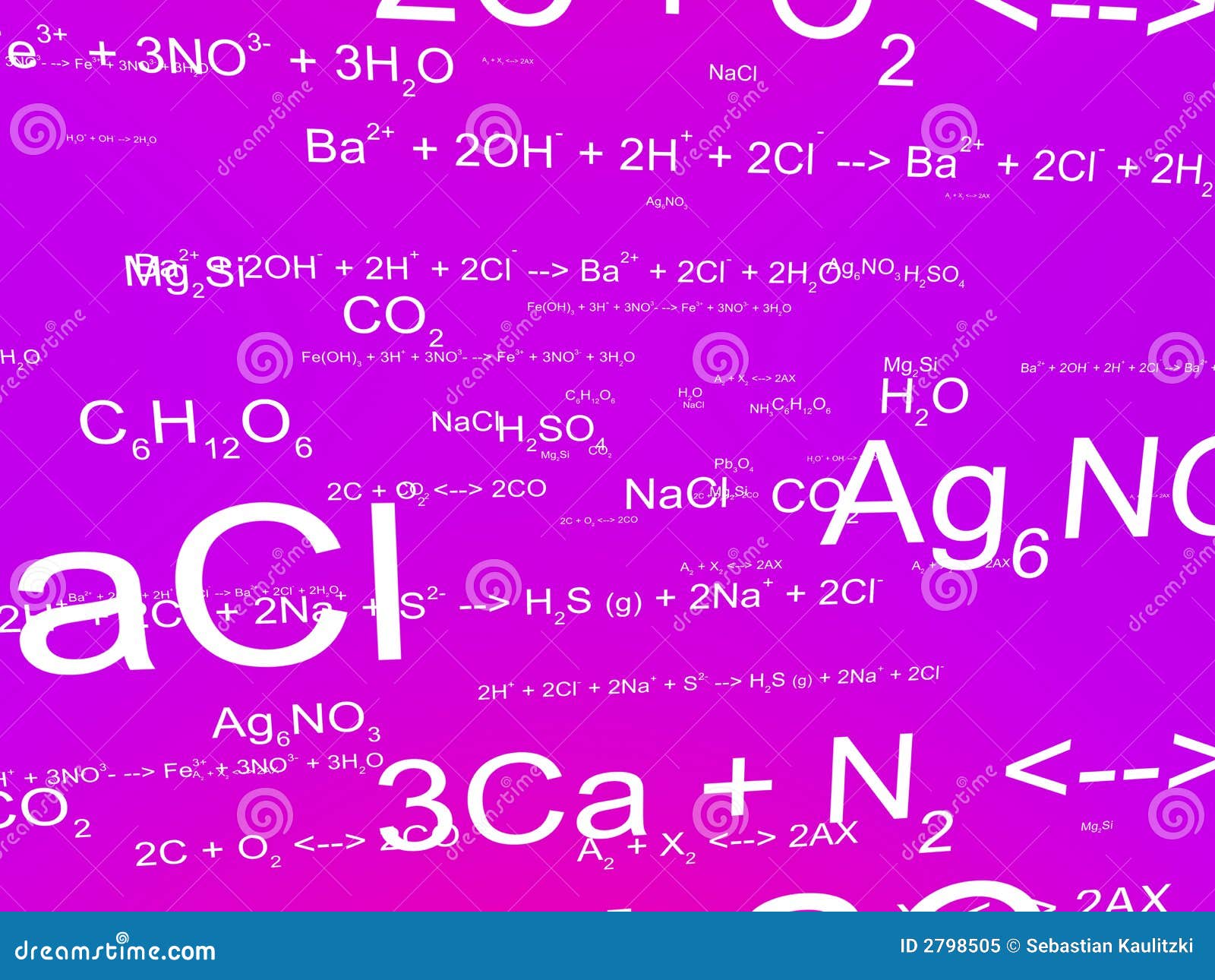 Science formulas stock illustration. Illustration of reaction - 2798505