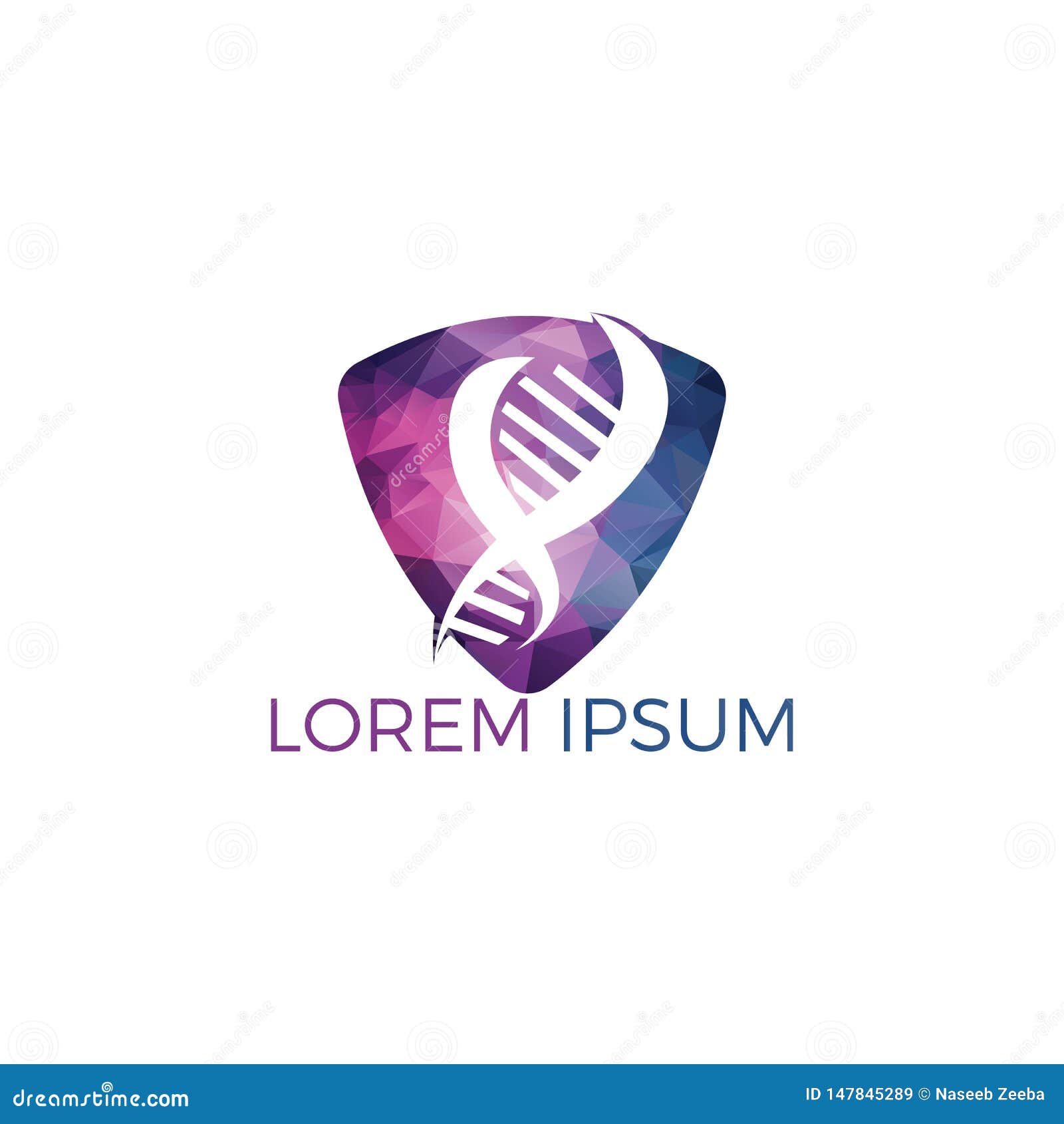 Science Genetics Vector Logo Design. Stock Vector - Illustration of ...