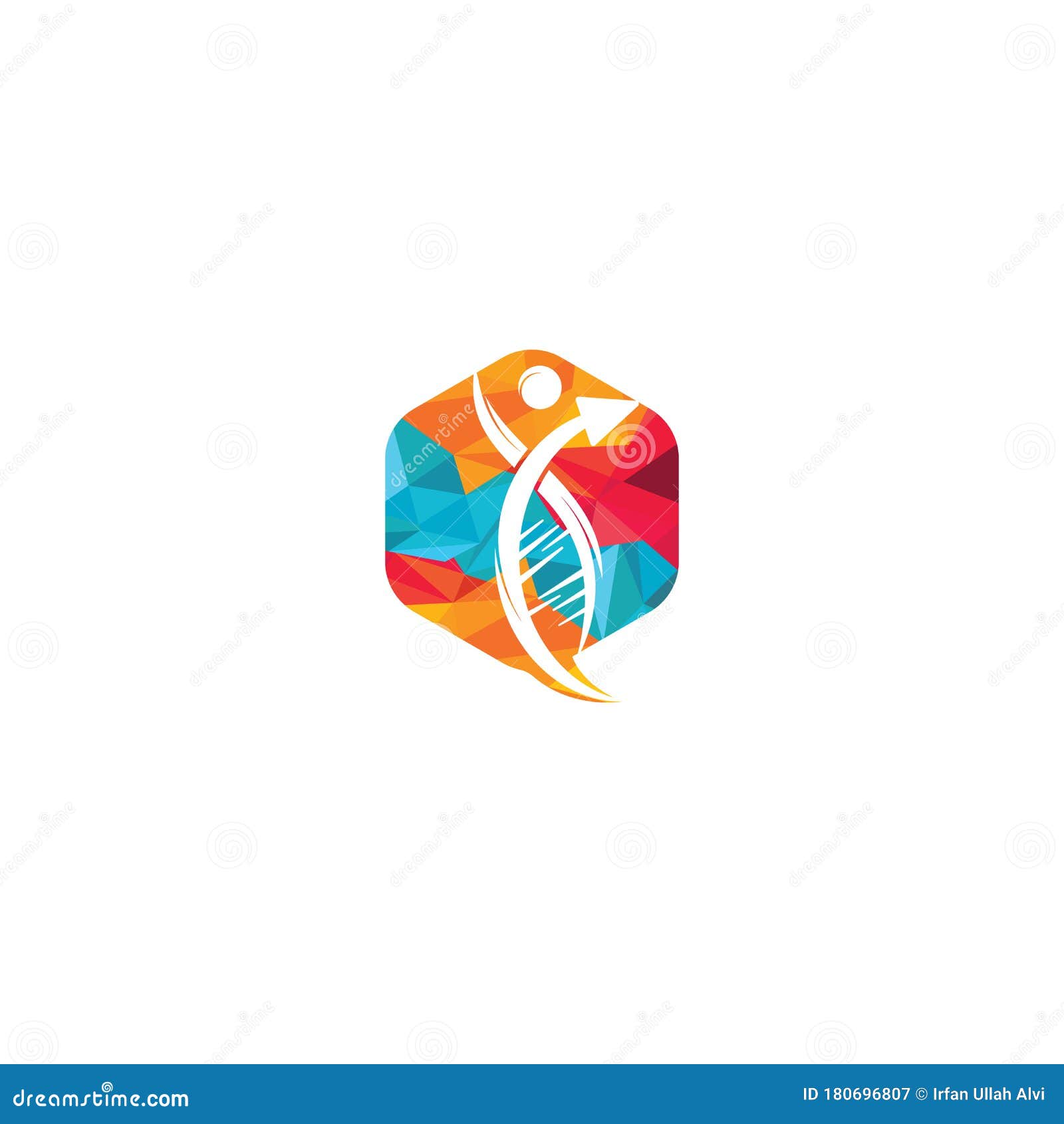 Human DNA and Genetic Logo Design. Stock Vector - Illustration of ...