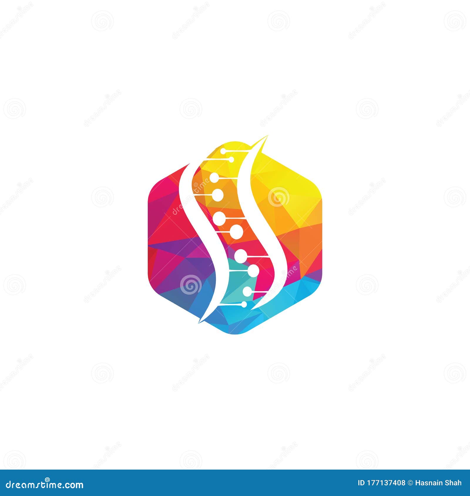 Science Genetics Vector Logo Design. Stock Vector - Illustration of ...