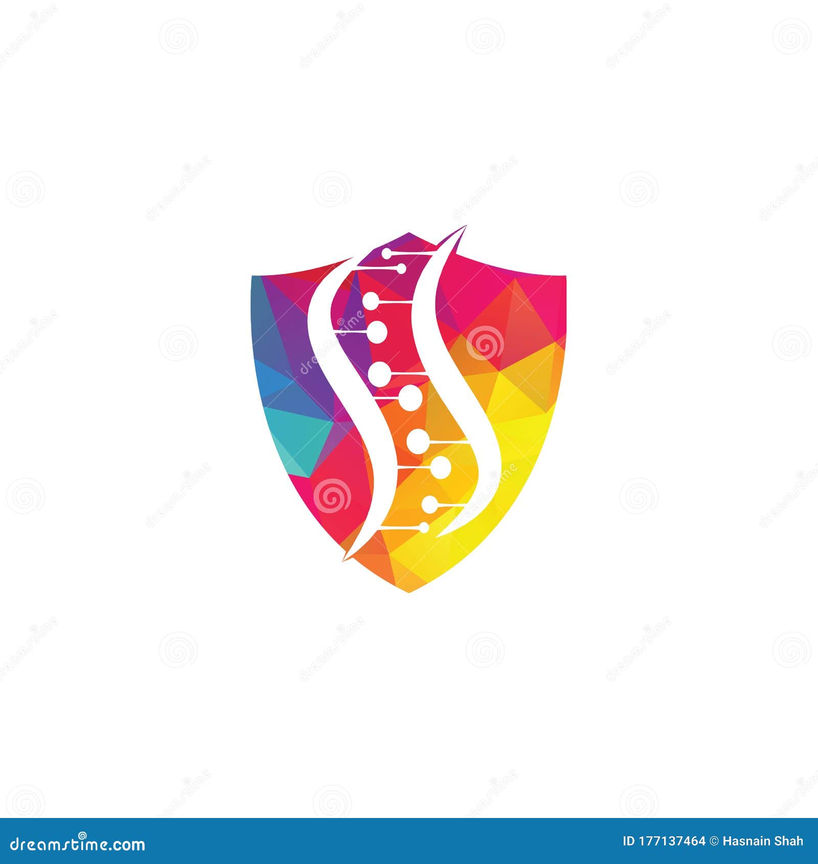 Science Genetics Vector Logo Design. Stock Vector - Illustration of ...
