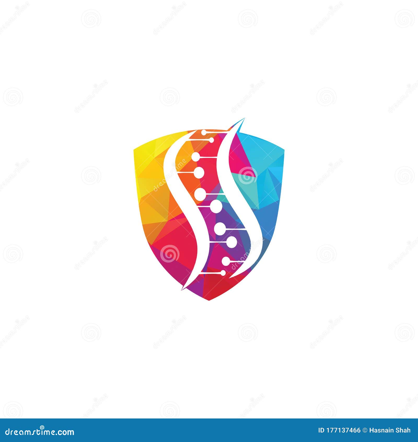 Science Genetics Vector Logo Design. Stock Vector - Illustration of ...