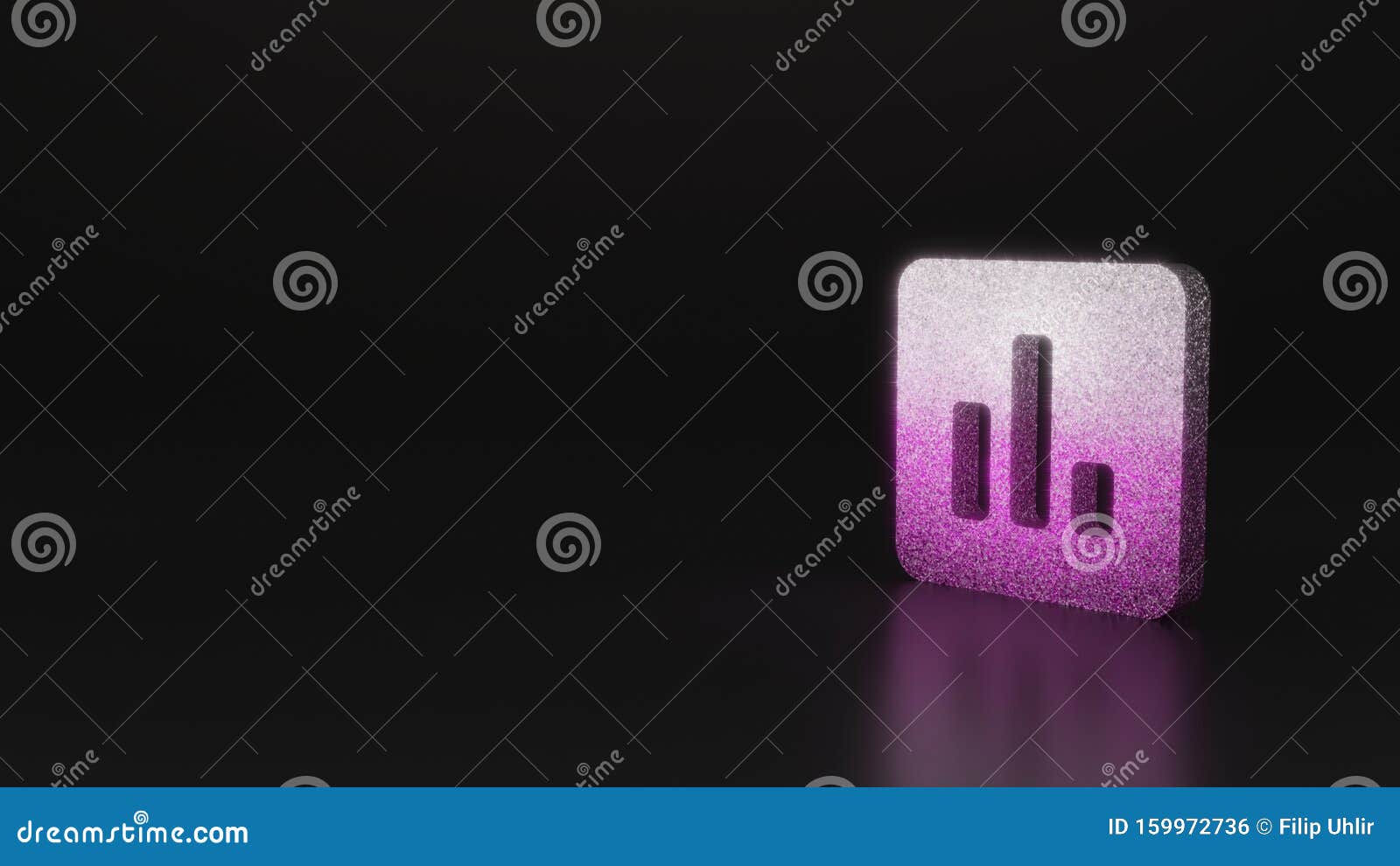 Science Glitter Symbol of Poll Icon 3D Rendering Stock Illustration ...