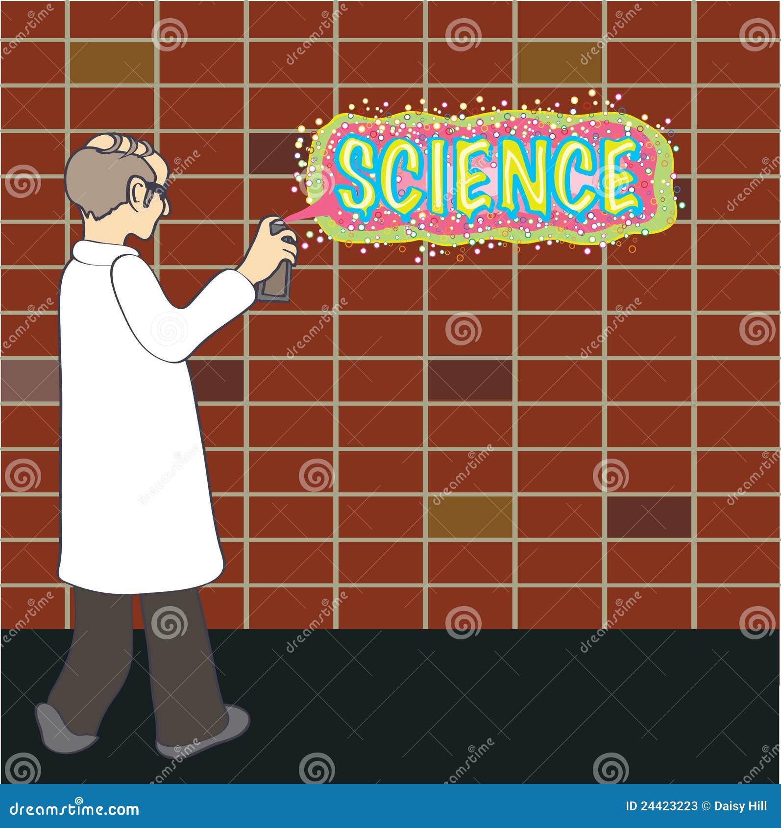 Science graffiti stock vector. Illustration of bricks - 24423223
