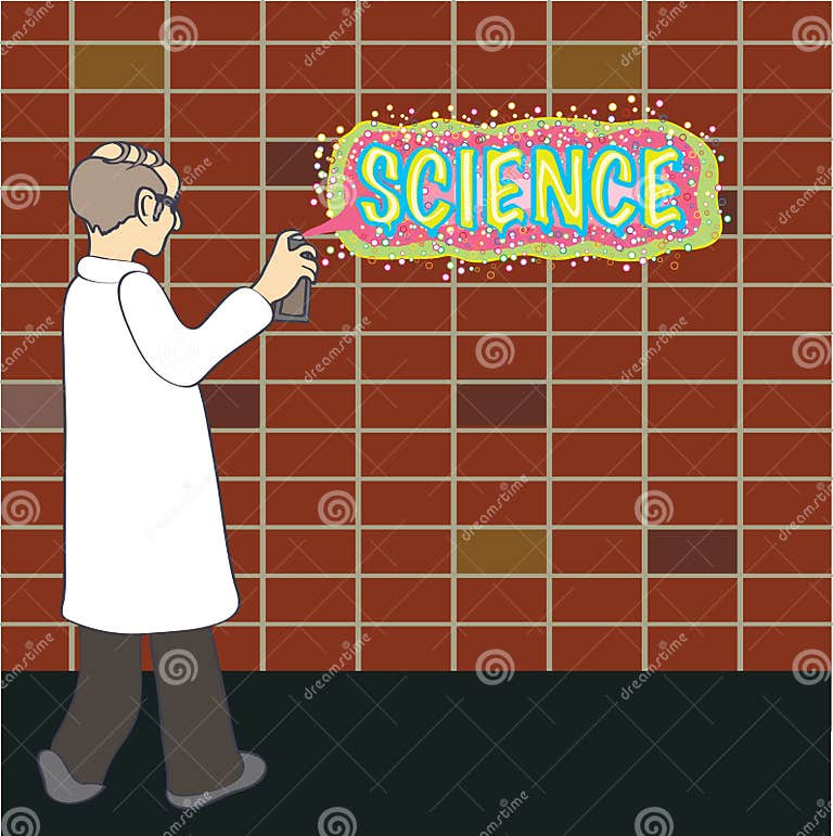 Science graffiti stock vector. Illustration of bricks - 24423223