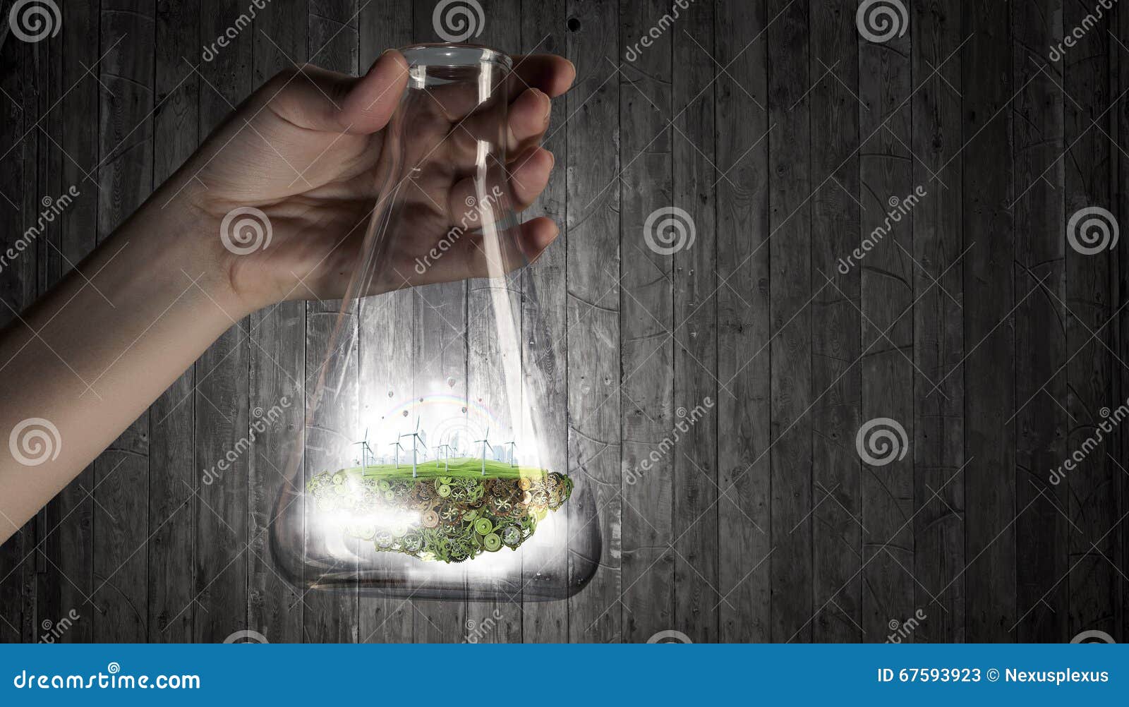 Science for Green Healthy Life Stock Image - Image of windmill ...