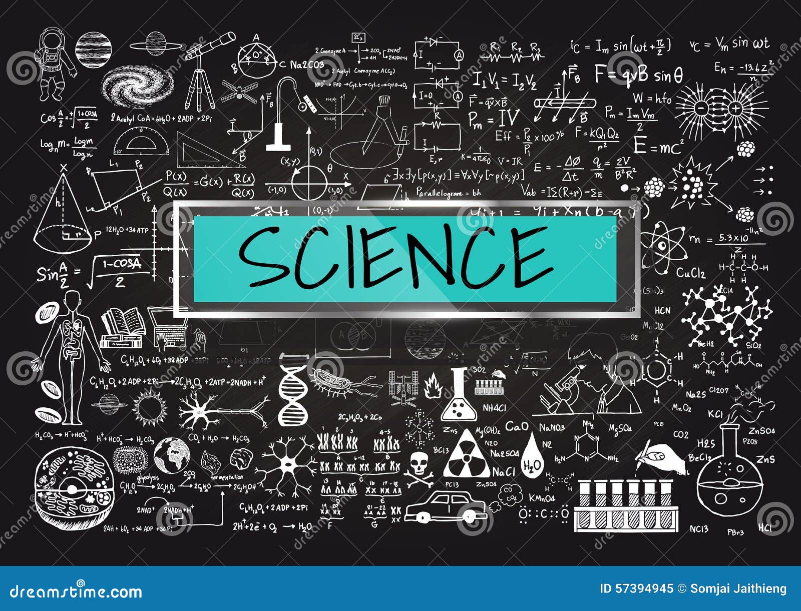 Science stock vector. Illustration of hand, back, frame - 57394945