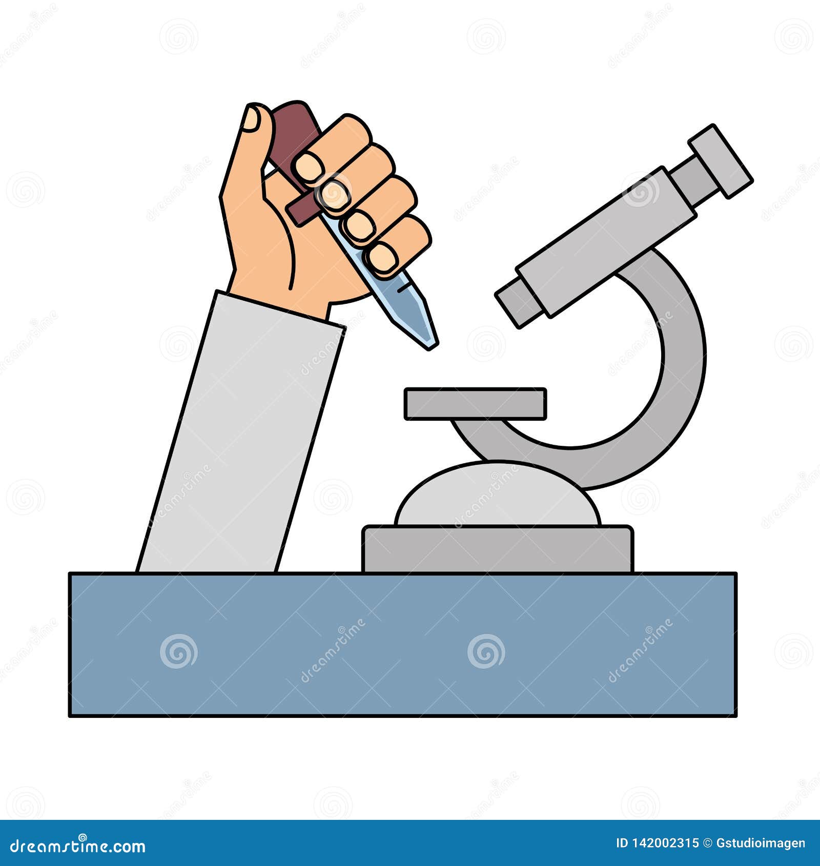 Science hand with pipette stock vector. Illustration of technology ...