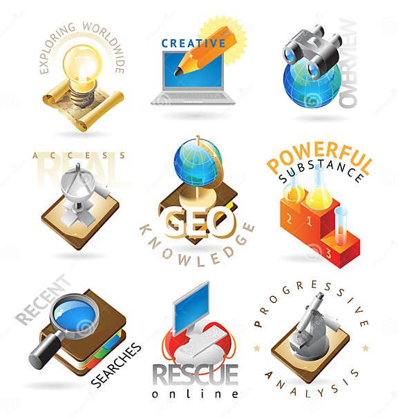 Science headers stock vector. Illustration of design - 14363597