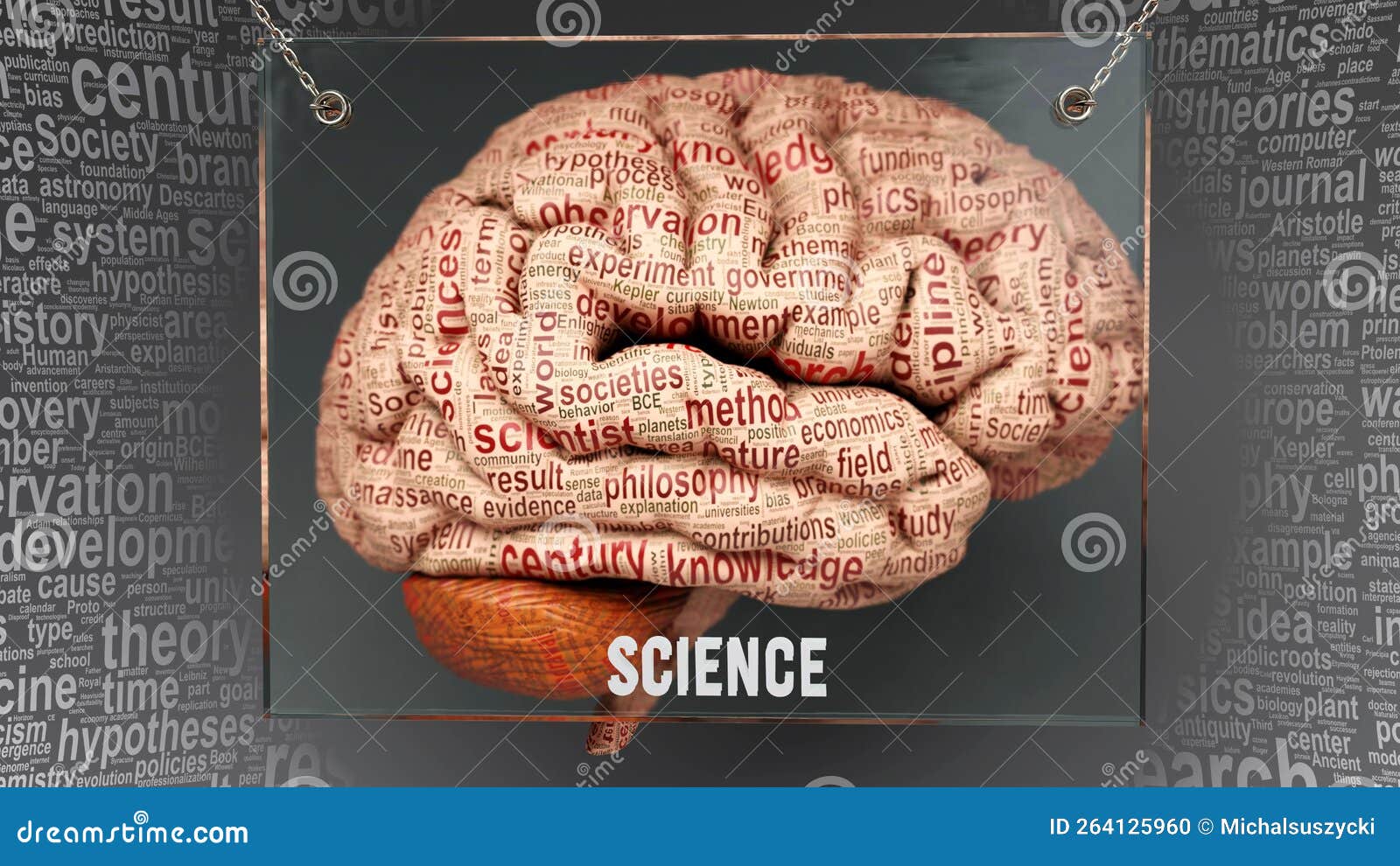 Science in human brain stock illustration. Illustration of concept ...