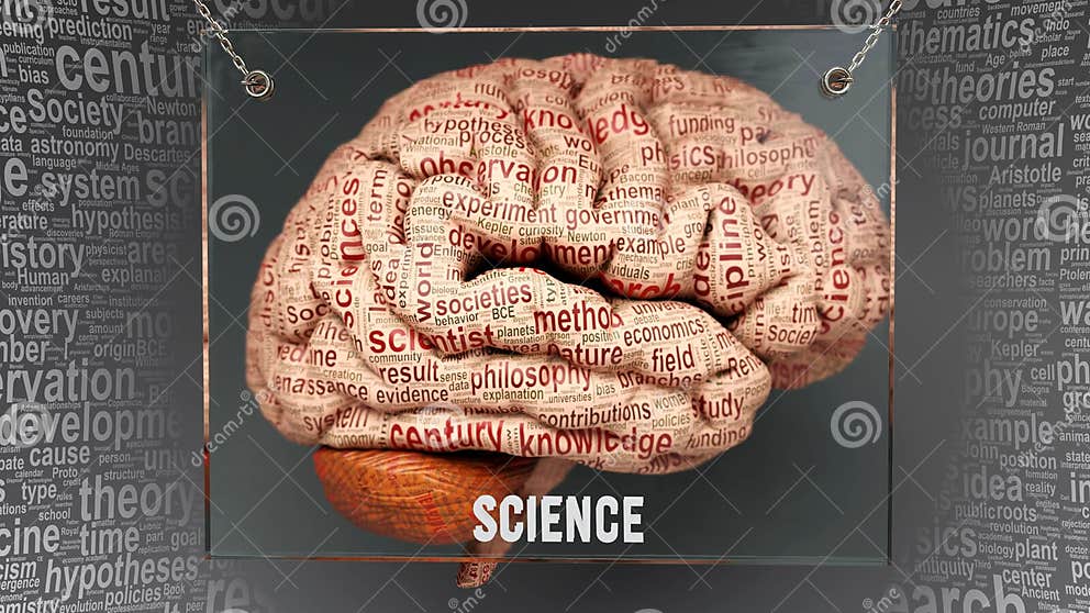 Science in human brain stock illustration. Illustration of concept ...